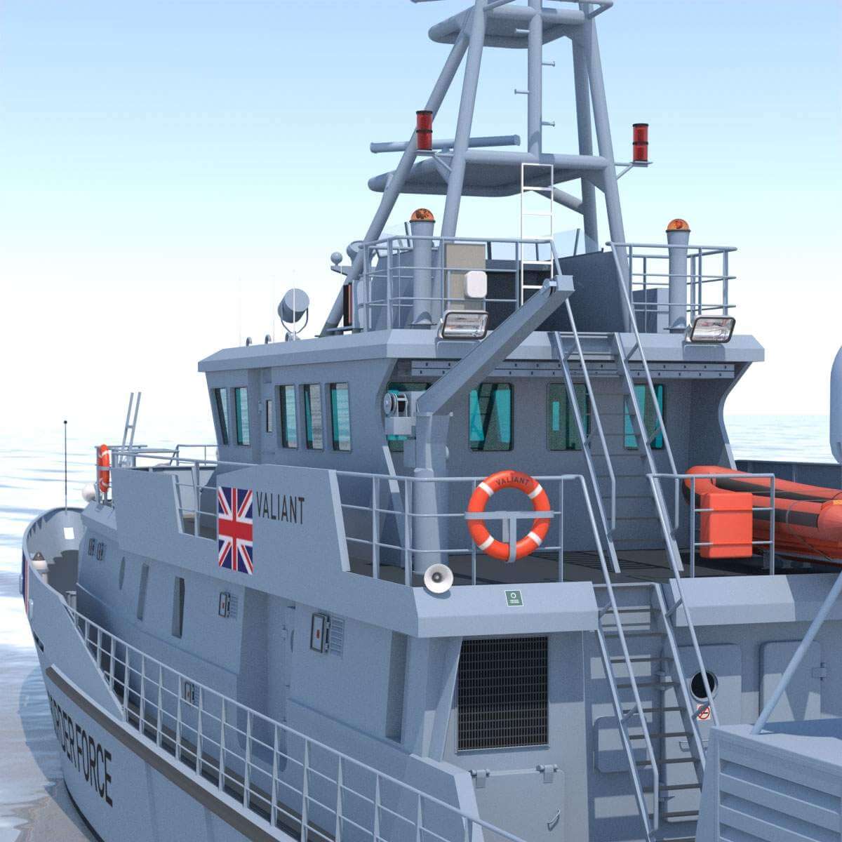 UKBA 42m Customs Cutter - 3D Model by ArqArt