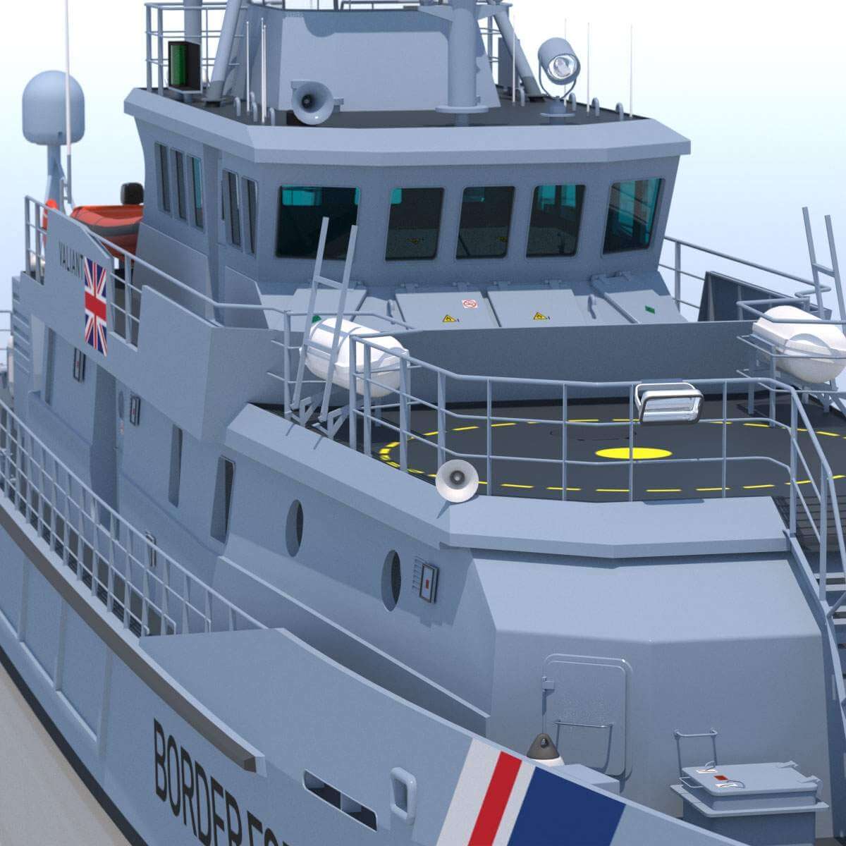 UKBA 42m Customs Cutter - 3D Model by ArqArt