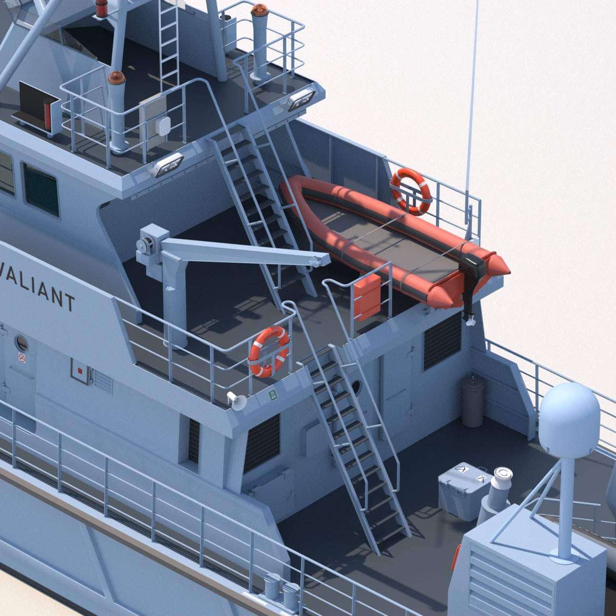 UKBA 42m Customs Cutter - 3D Model by ArqArt