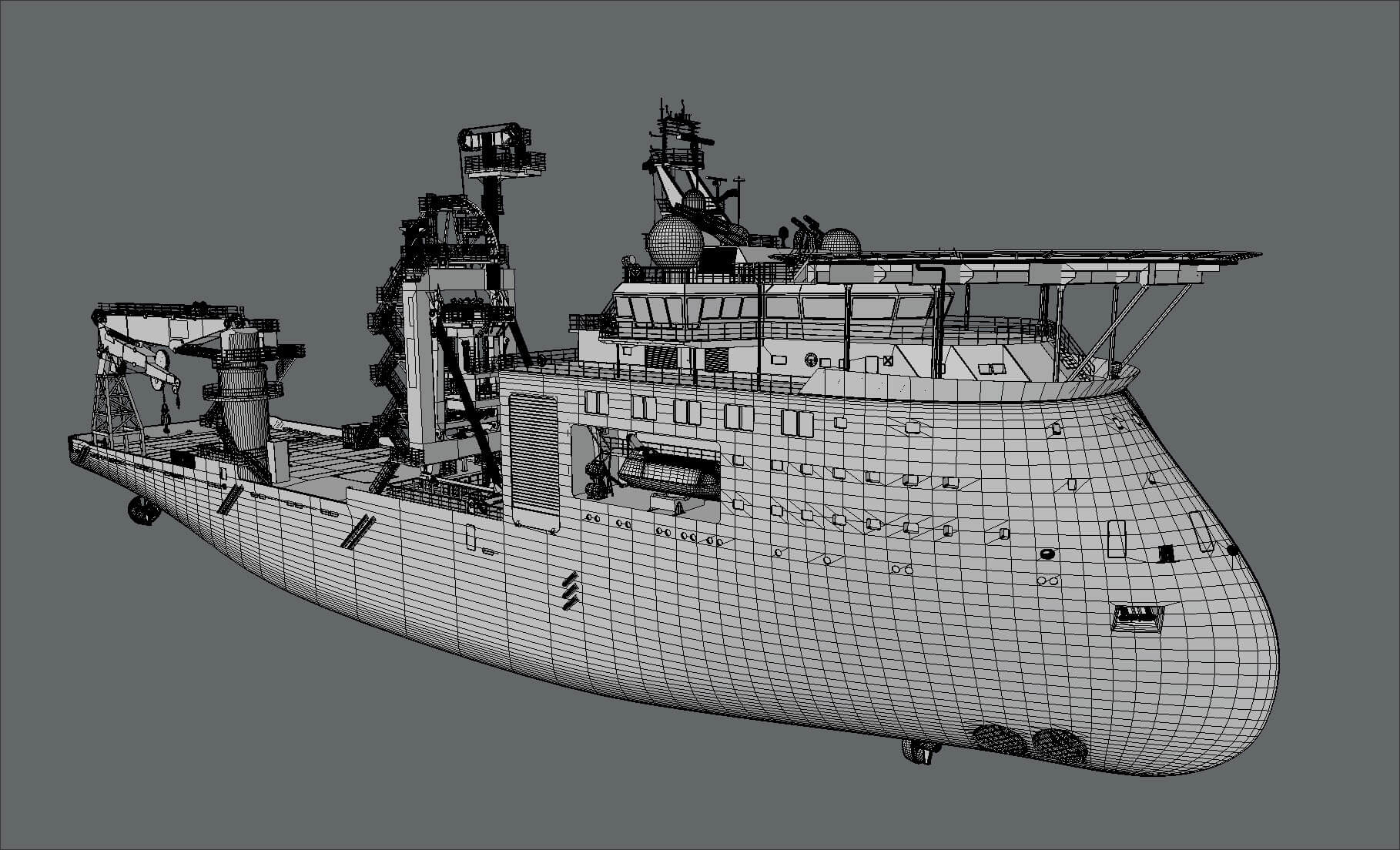 Ulstein SX121 Pipelay and Construction Vessel Polar Onyx - 3D Model by ArqArt