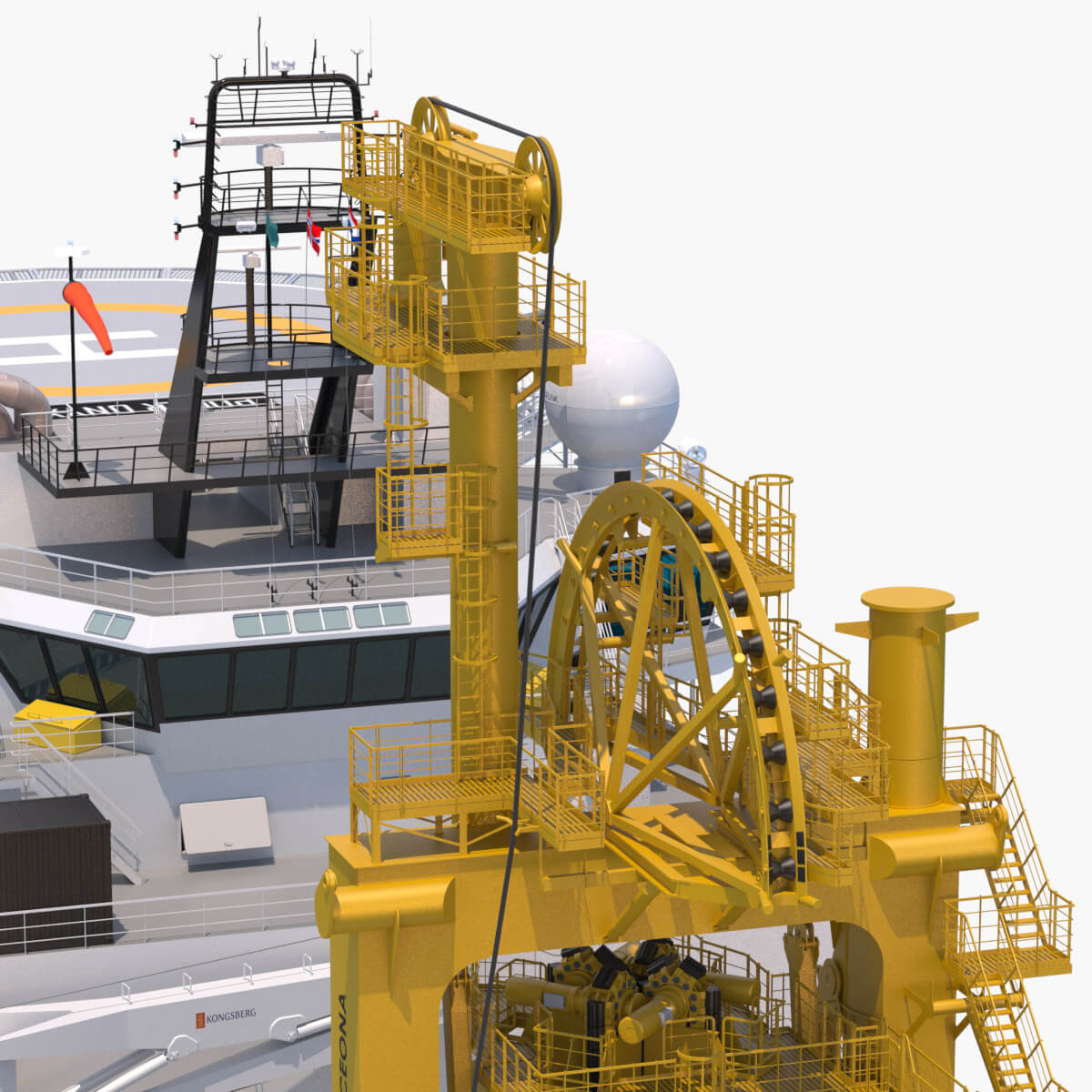 Ulstein SX121 Pipelay and Construction Vessel Polar Onyx - 3D Model by ...