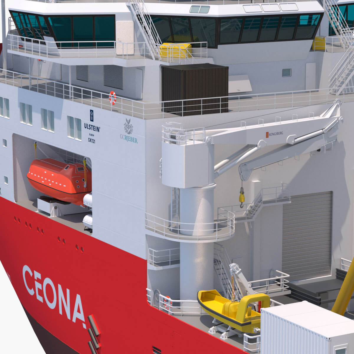 Ulstein SX121 Pipelay and Construction Vessel Polar Onyx - 3D Model by ArqArt