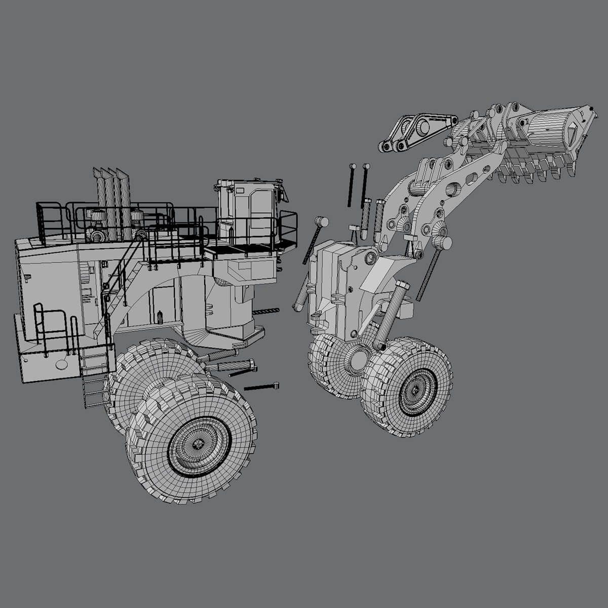 Wheel Loader CAT 994F - 3D Model by ArqArt