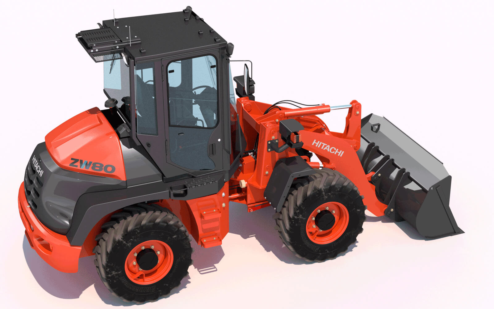Wheel Loader Hitachi ZW80 - 3D Model by ArqArt