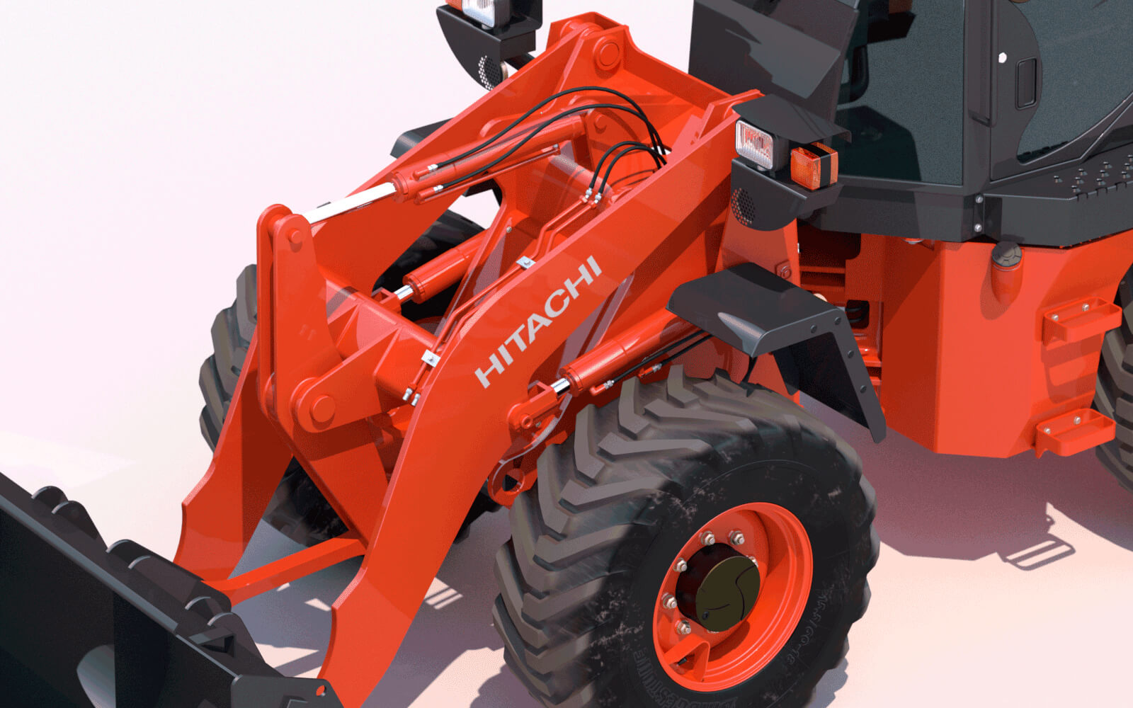 Wheel Loader Hitachi ZW80 - 3D Model by ArqArt