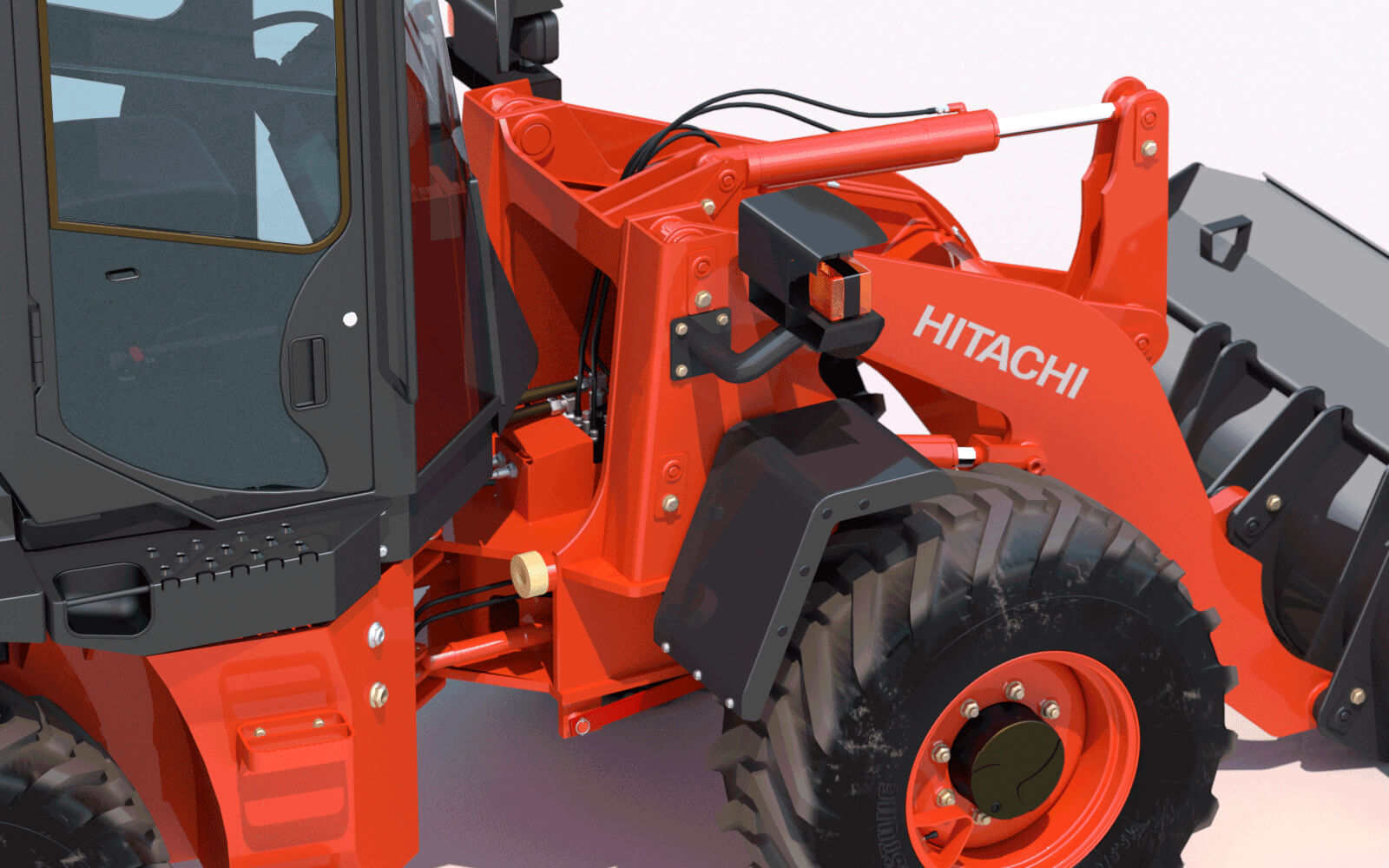 Wheel Loader Hitachi ZW80 - 3D Model by ArqArt