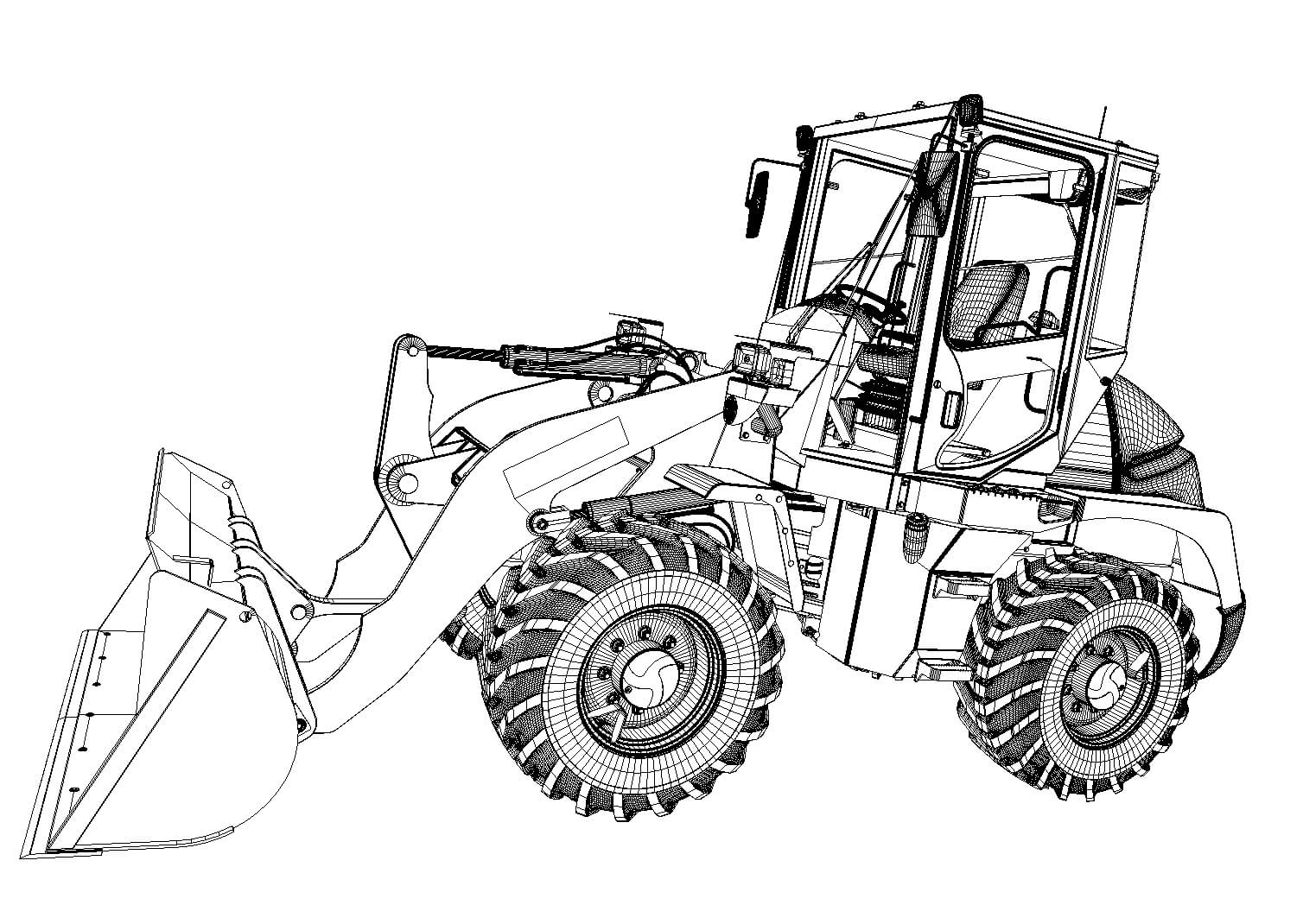 Wheel Loader Hitachi ZW80 - 3D Model by ArqArt