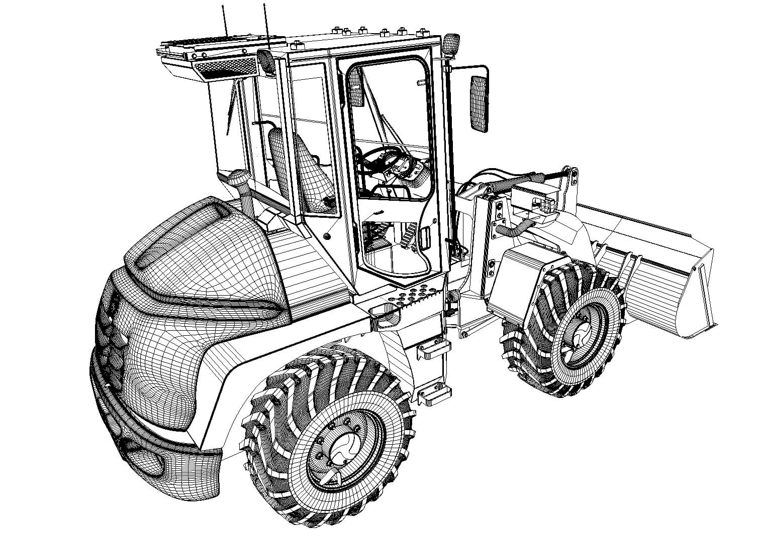 Wheel Loader Hitachi ZW80 - 3D Model by ArqArt