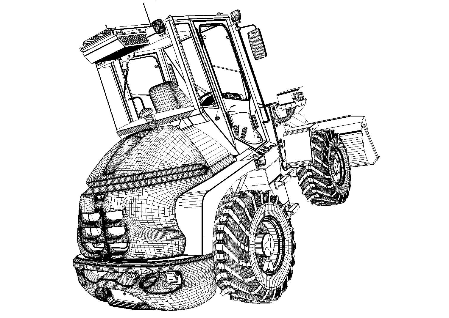 Wheel Loader Hitachi ZW80 - 3D Model by ArqArt