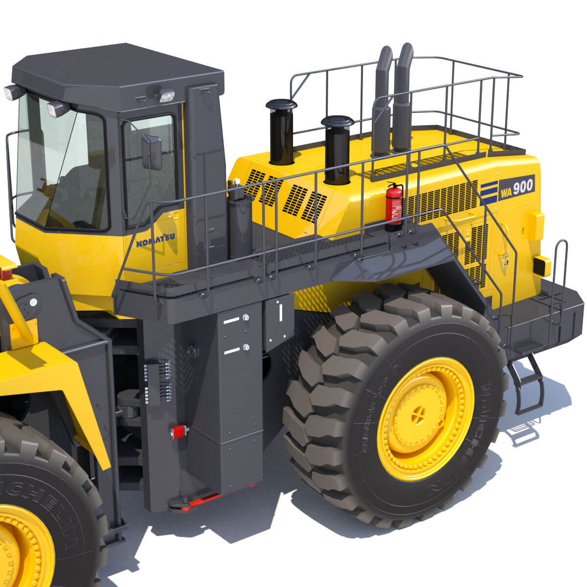 Wheel Loader Komatsu WA900 - 3D Model by ArqArt