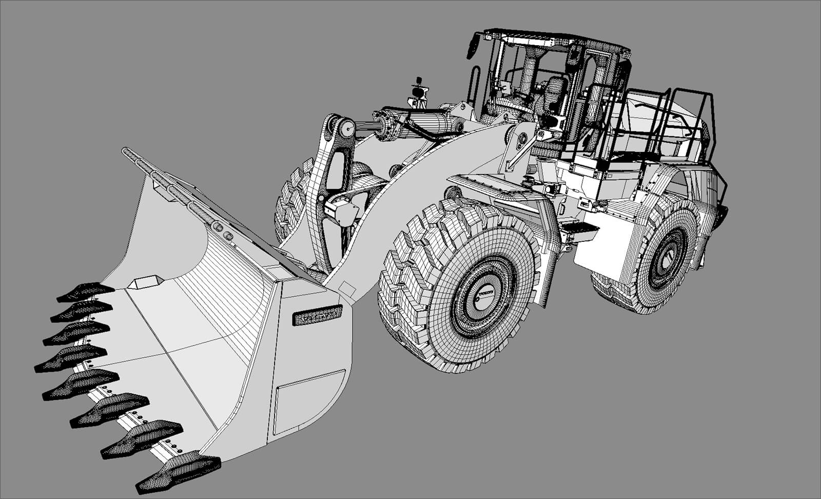 Wheel Loader Volvo L350H - 3D Model by ArqArt