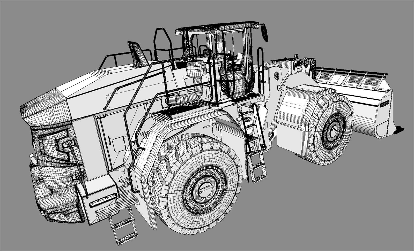 Wheel Loader Volvo L350H - 3D Model by ArqArt