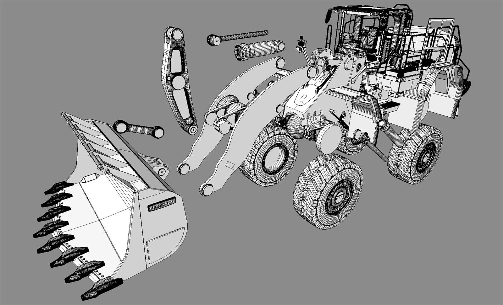 Wheel Loader Volvo L350H - 3D Model by ArqArt