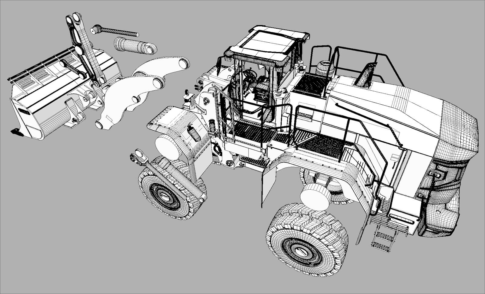 Wheel Loader Volvo L350H - 3D Model by ArqArt