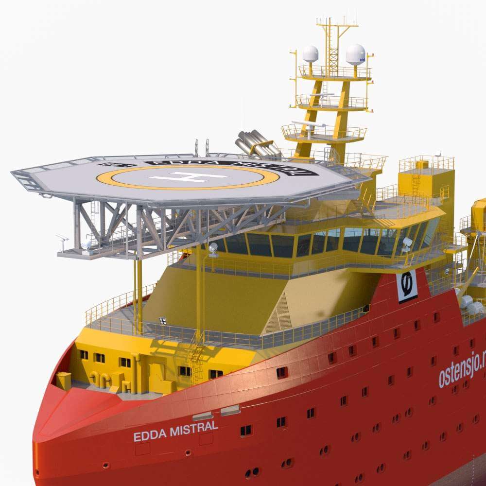 Wind Farm Support Vessel Edda Mistral - 3D Model by ArqArt