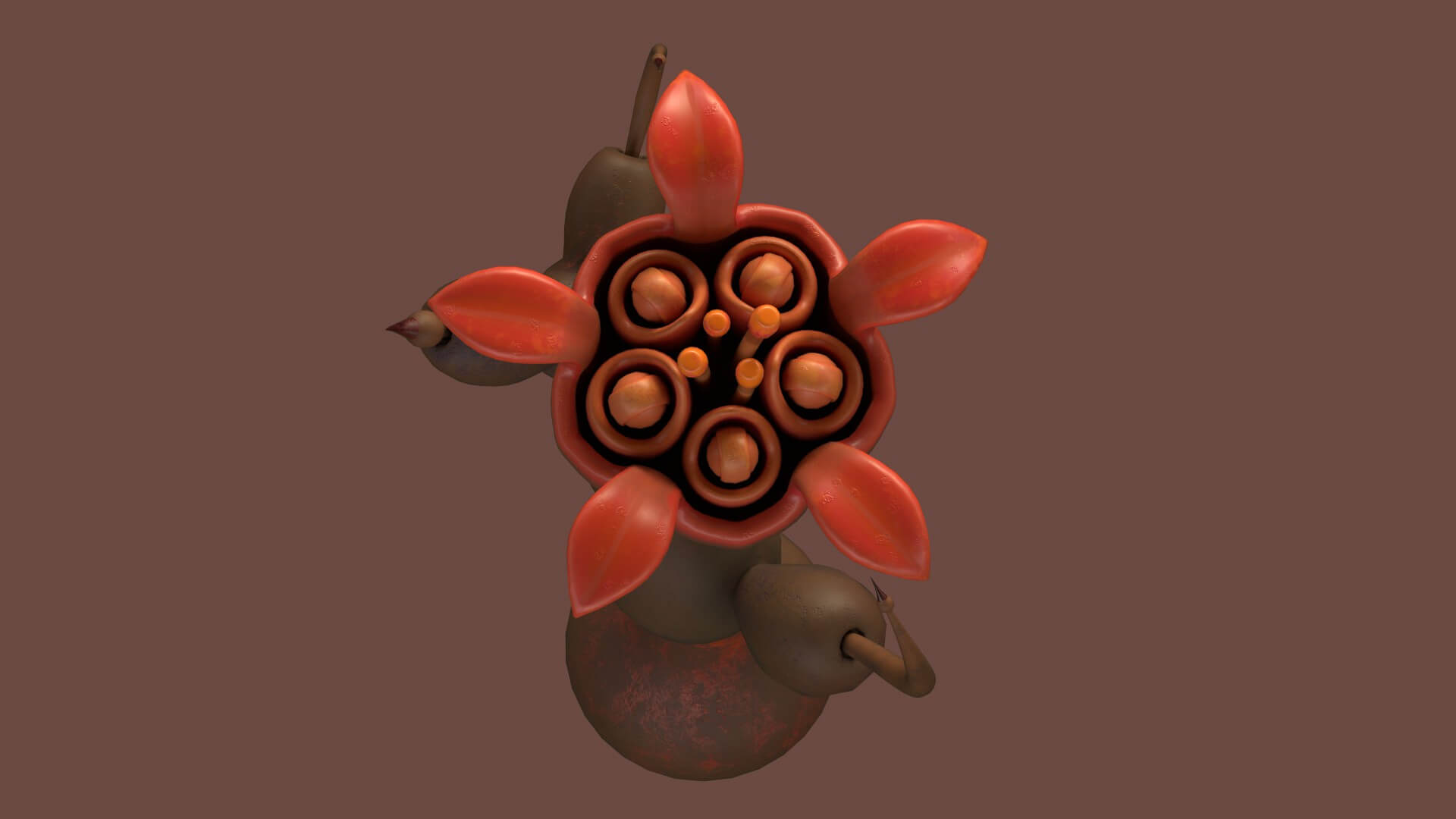 Alien Flower With Stingers - 3D Model by Art_Teeves