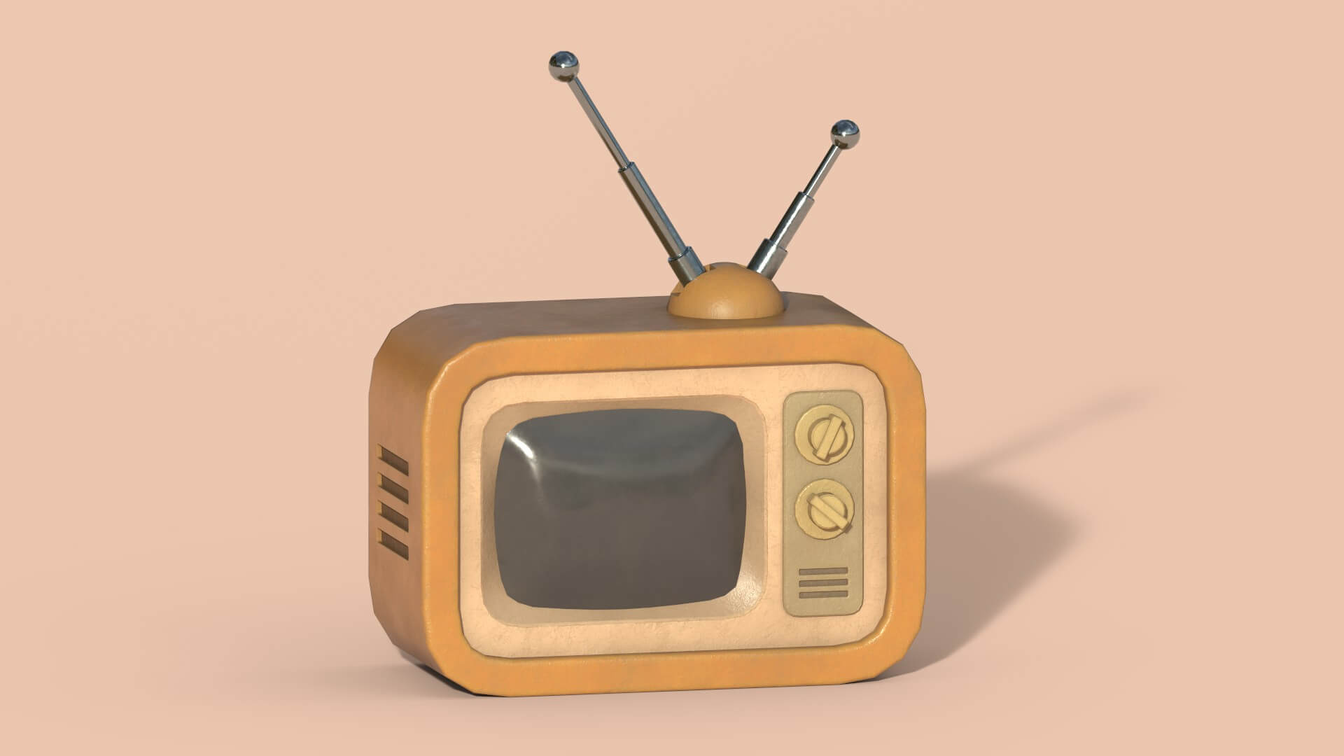 Basic Cartoony TV - 3D Model by Art_Teeves