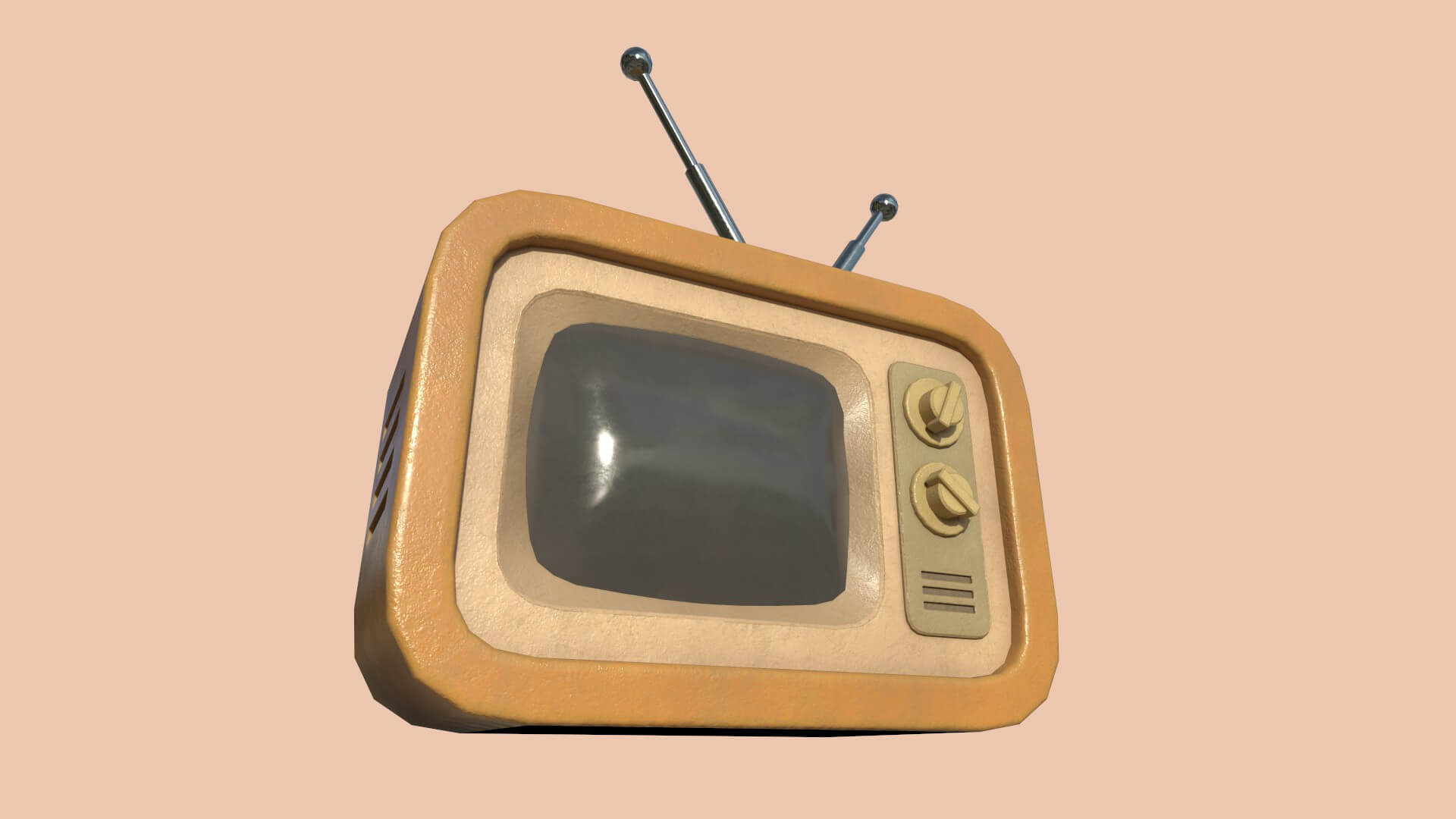 Basic Cartoony TV - 3D Model by Art_Teeves