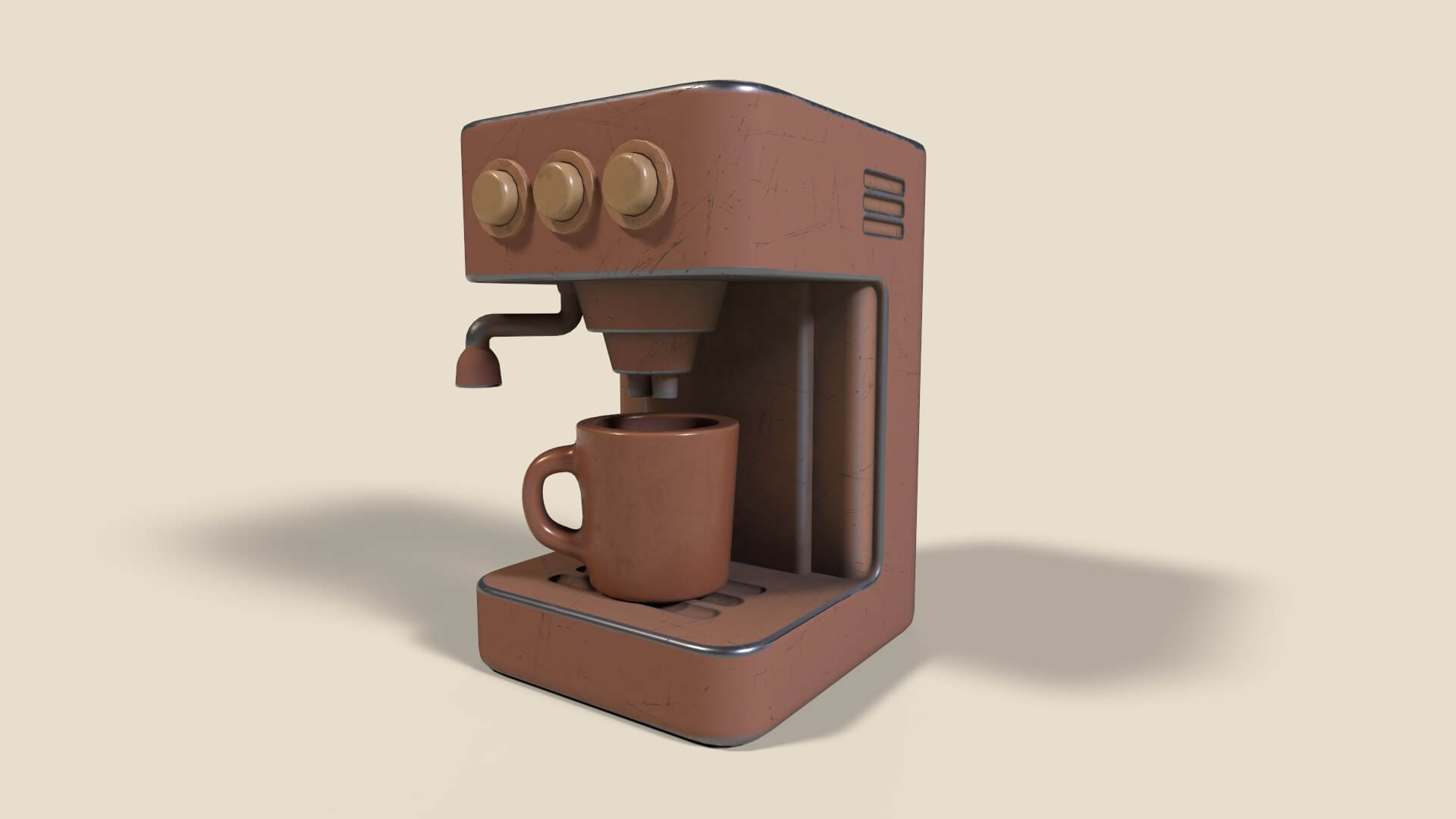 Basic Stylized Coffee Maker - 3D Model by Art_Teeves