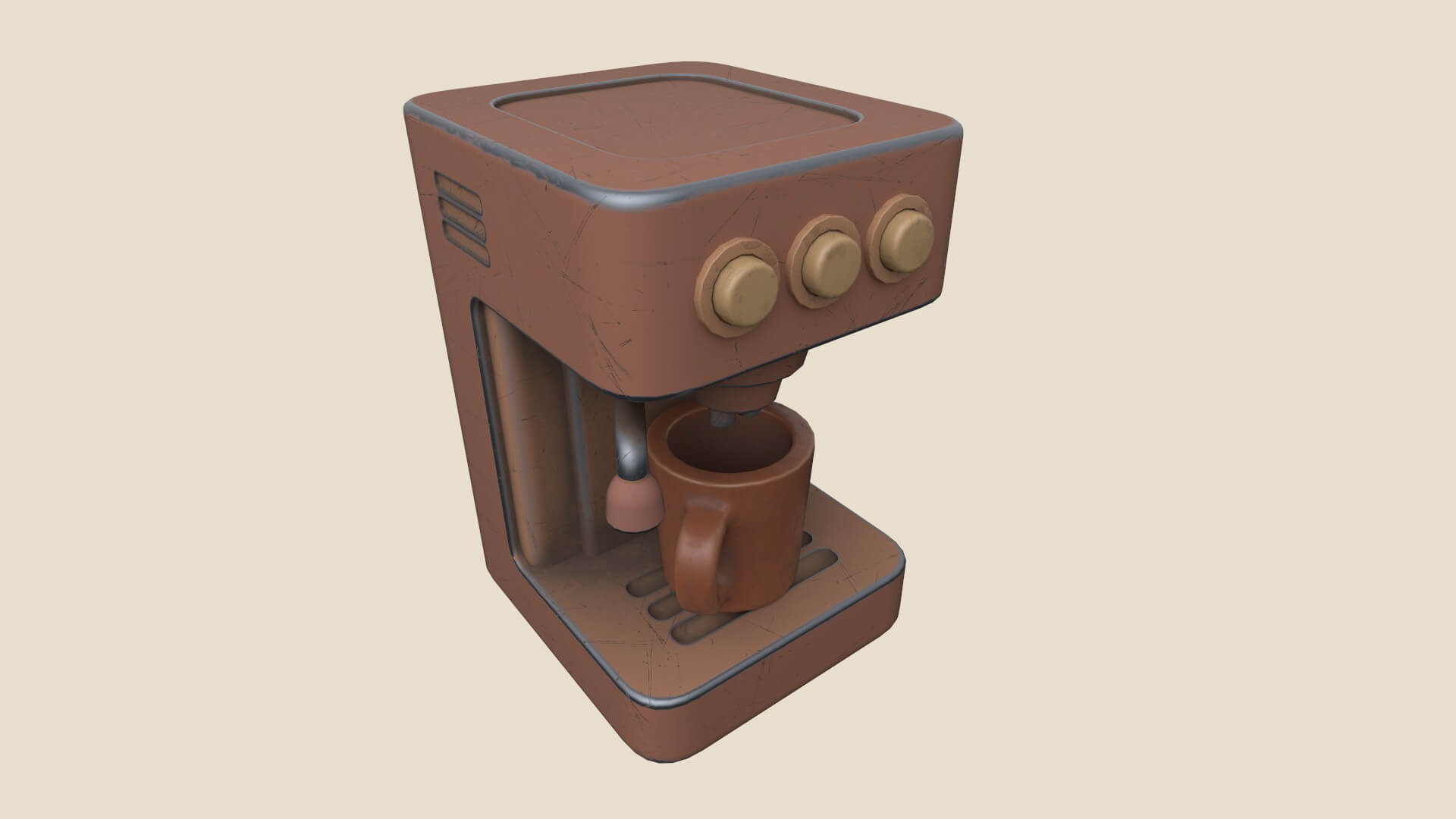 Basic Stylized Coffee Maker - 3D Model by Art_Teeves