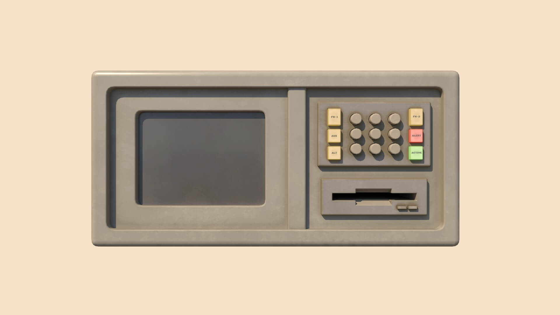 Basic Stylized Retrofuturism Console - 3D Model by Art_Teeves