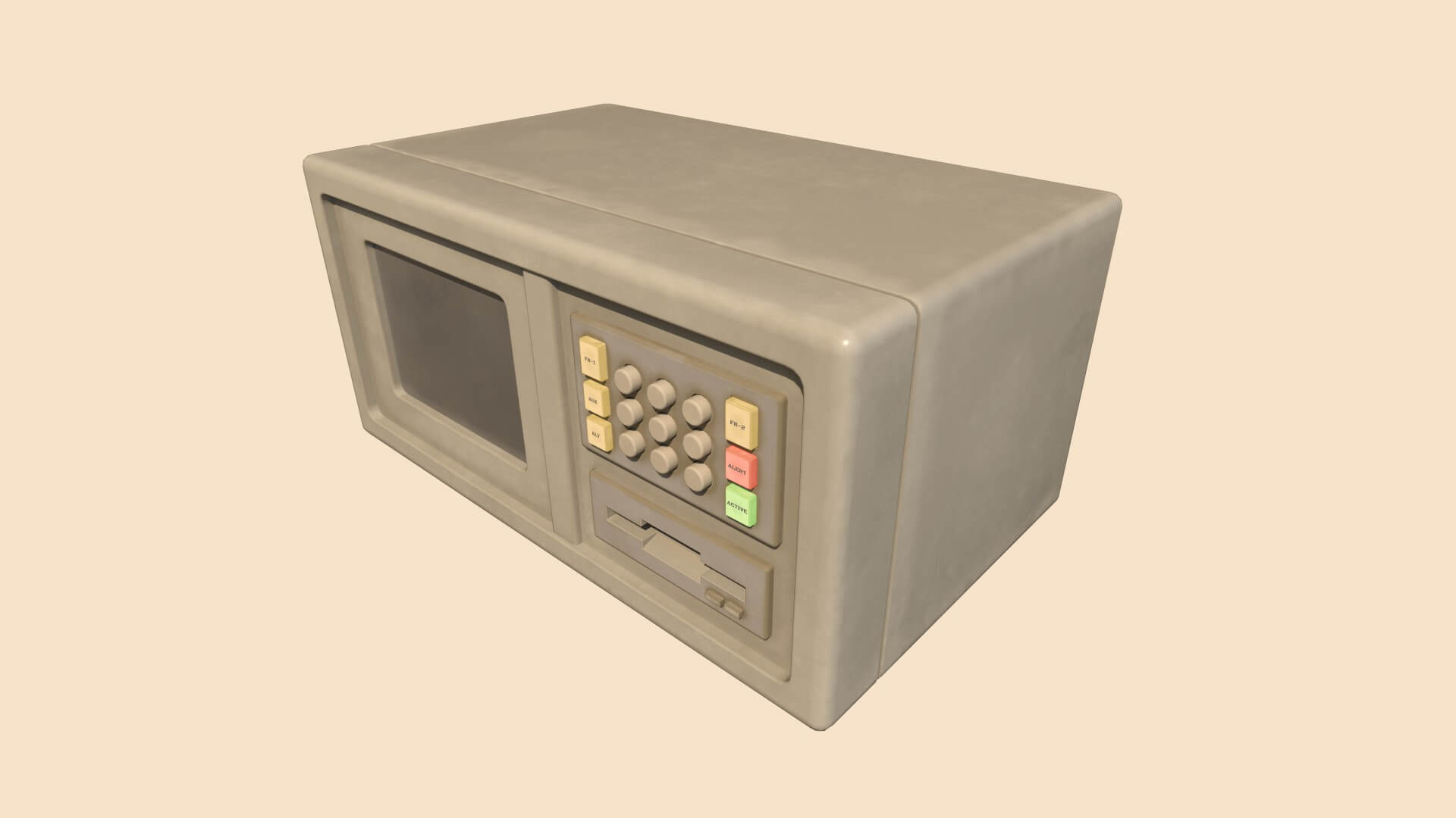 Basic Stylized Retrofuturism Console - 3D Model by Art_Teeves