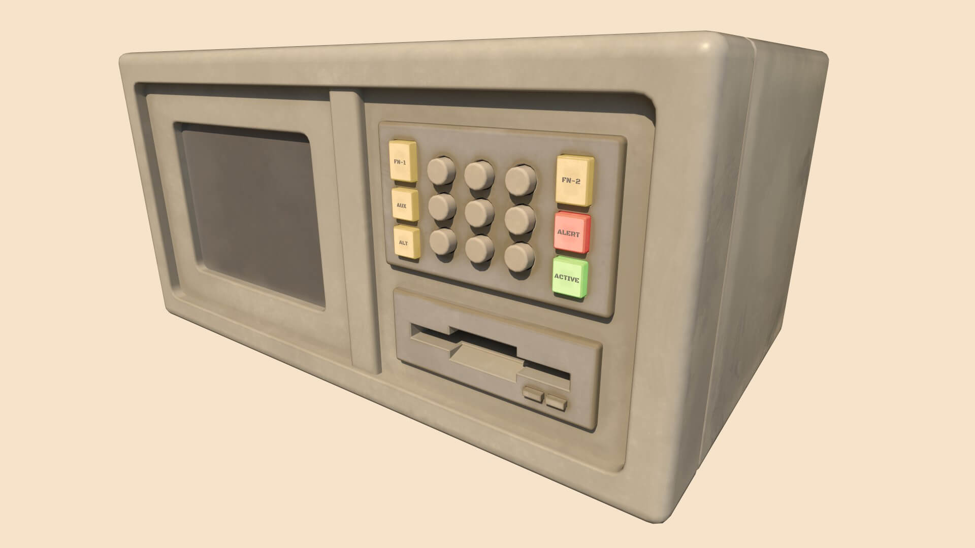 Basic Stylized Retrofuturism Console - 3D Model by Art_Teeves