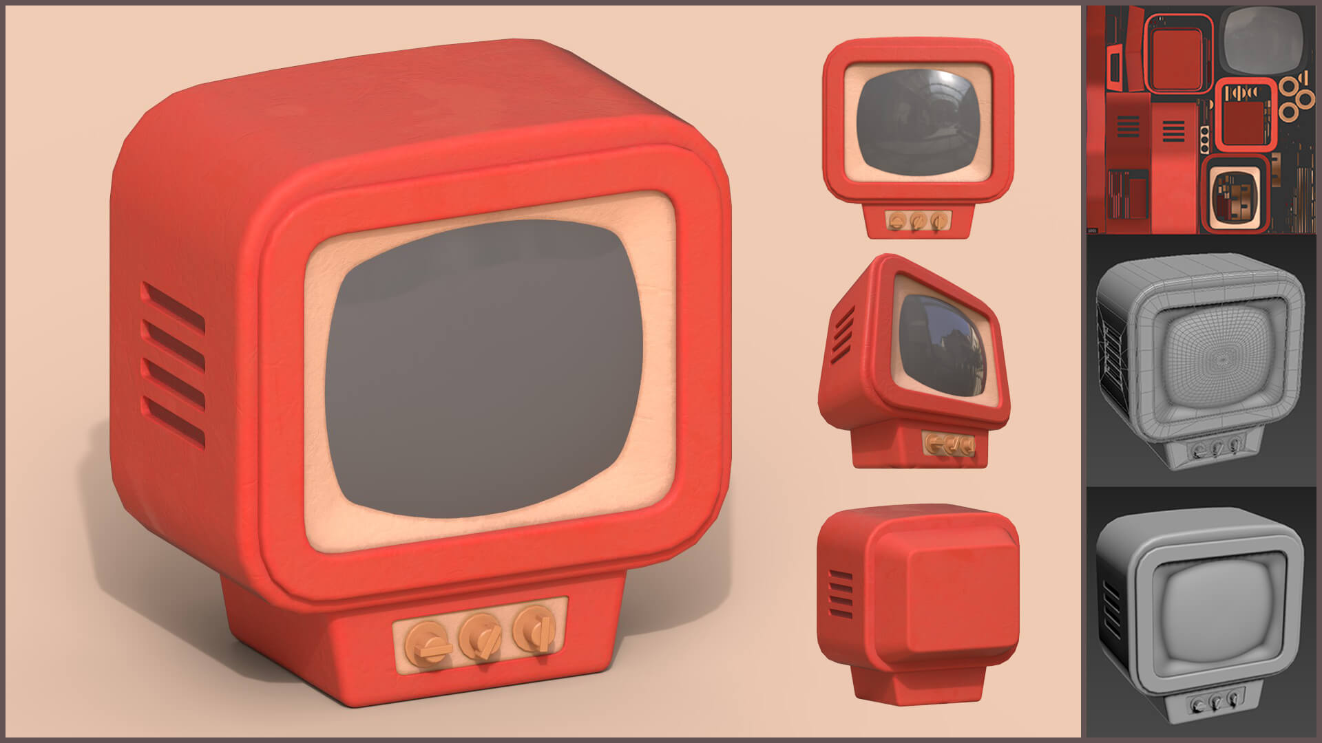 Basic Stylized TV - 3D Model by Art_Teeves