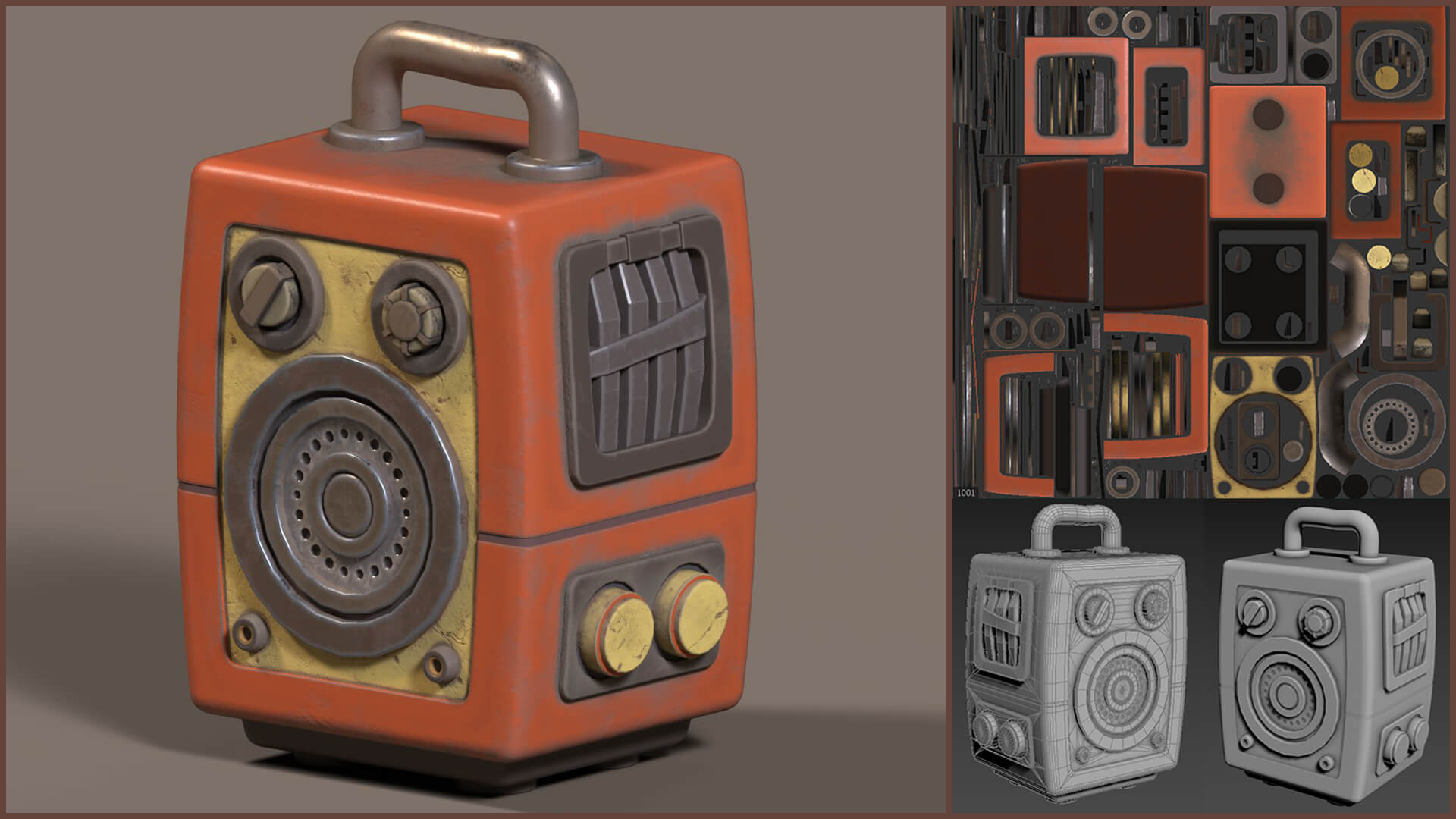 Cartoony Creepy Radio - 3D Model by Art_Teeves