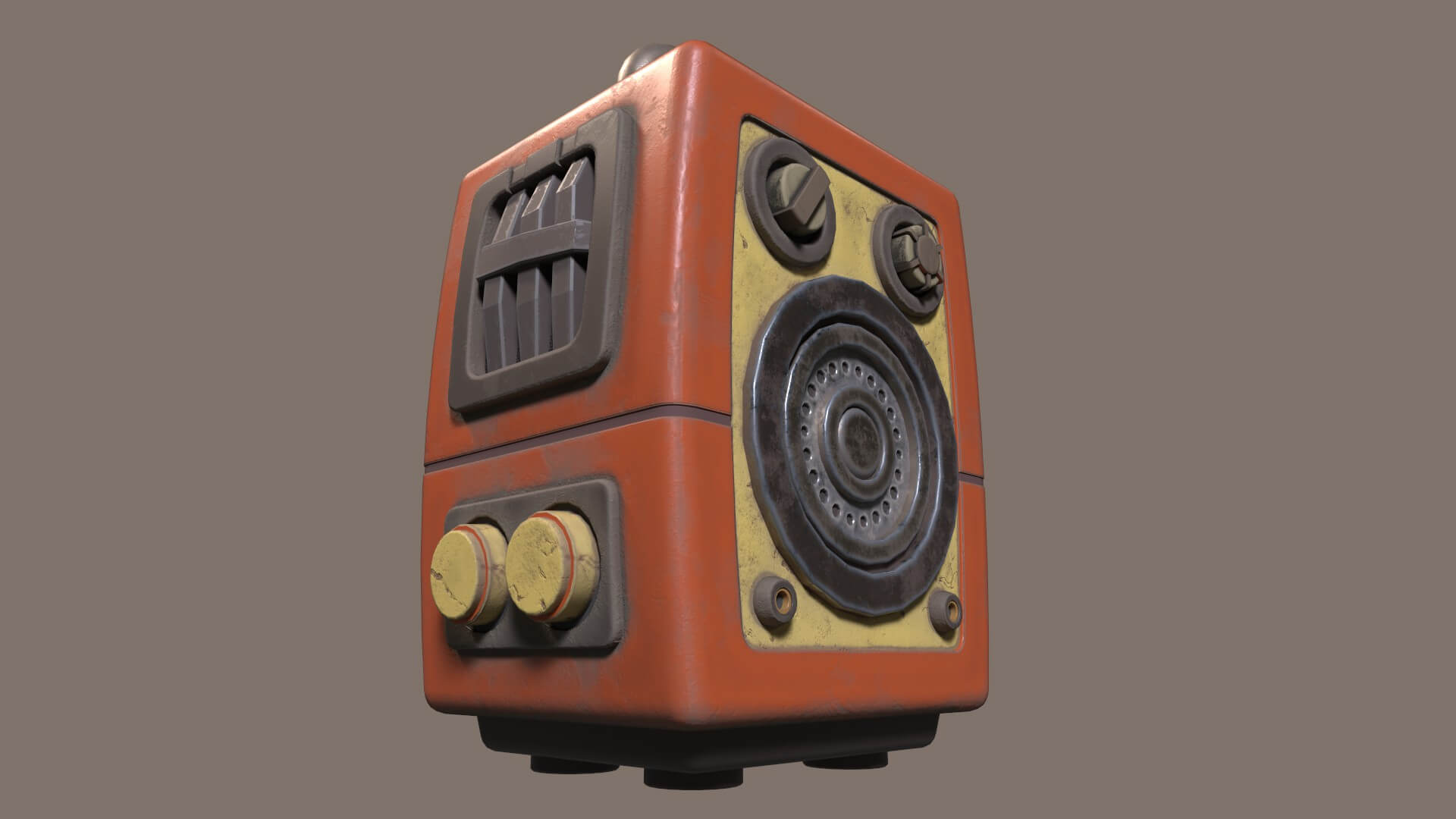 Cartoony Creepy Radio - 3D Model by Art_Teeves