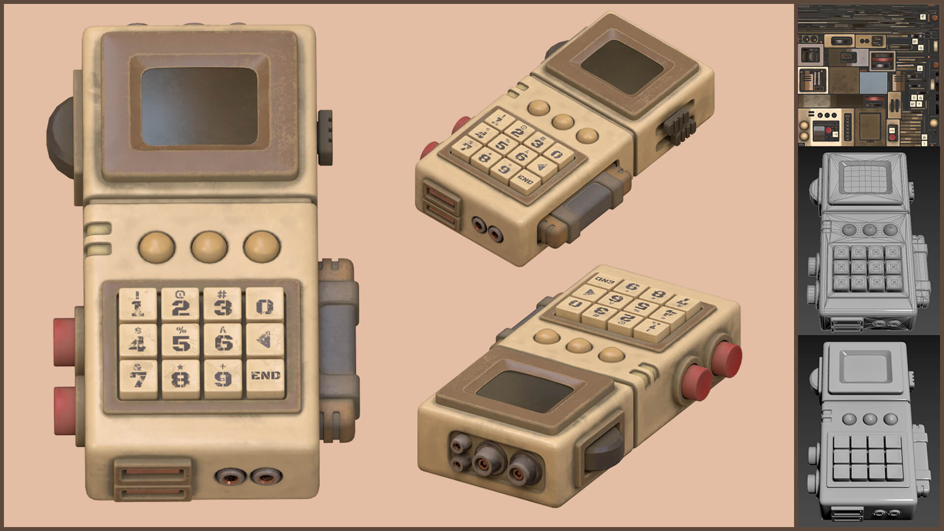 Cassettefuturism Handheld Device - 3D Model by Art_Teeves