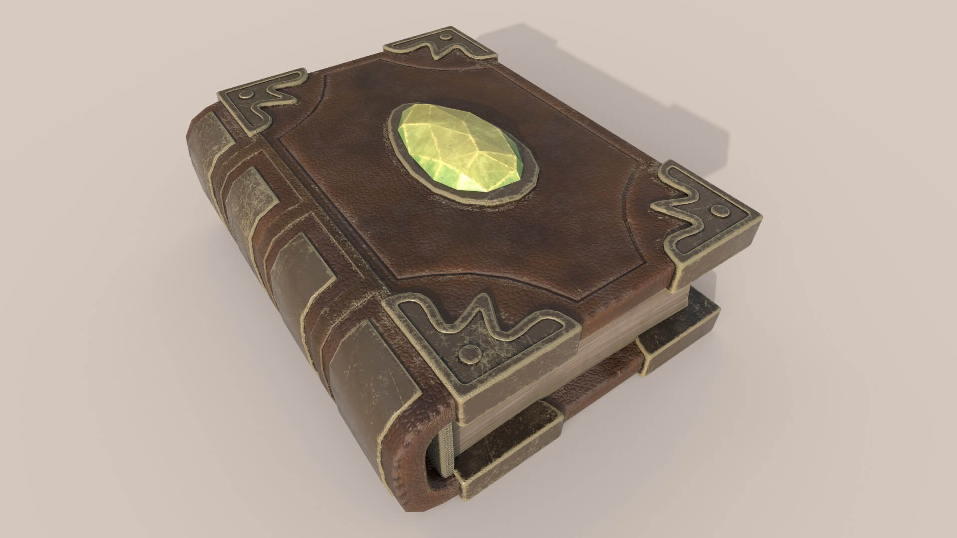 Fantasy Spellbook With Egg Crystal - 3D Model by Art_Teeves