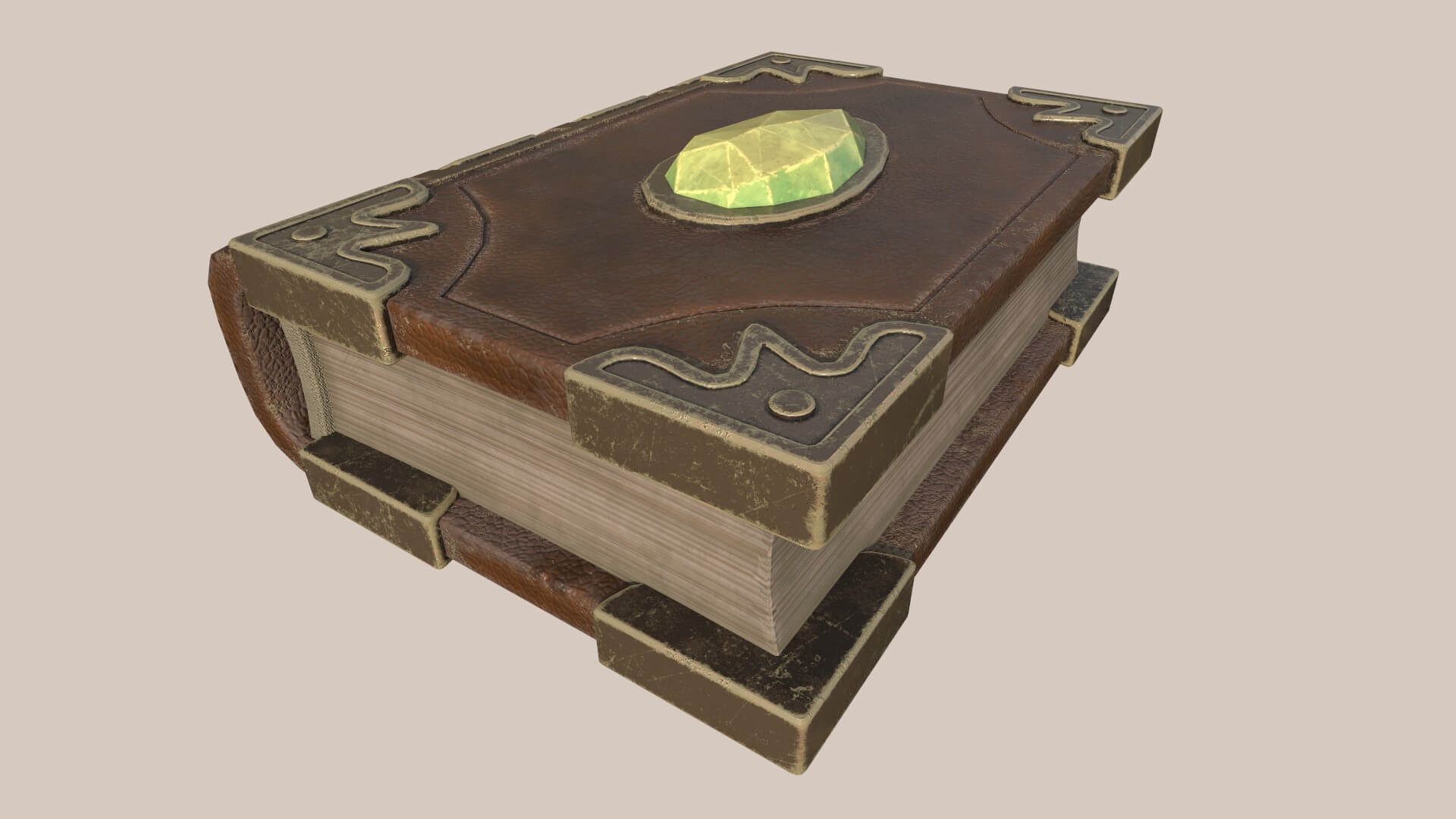 Fantasy Spellbook With Egg Crystal - 3D Model by Art_Teeves