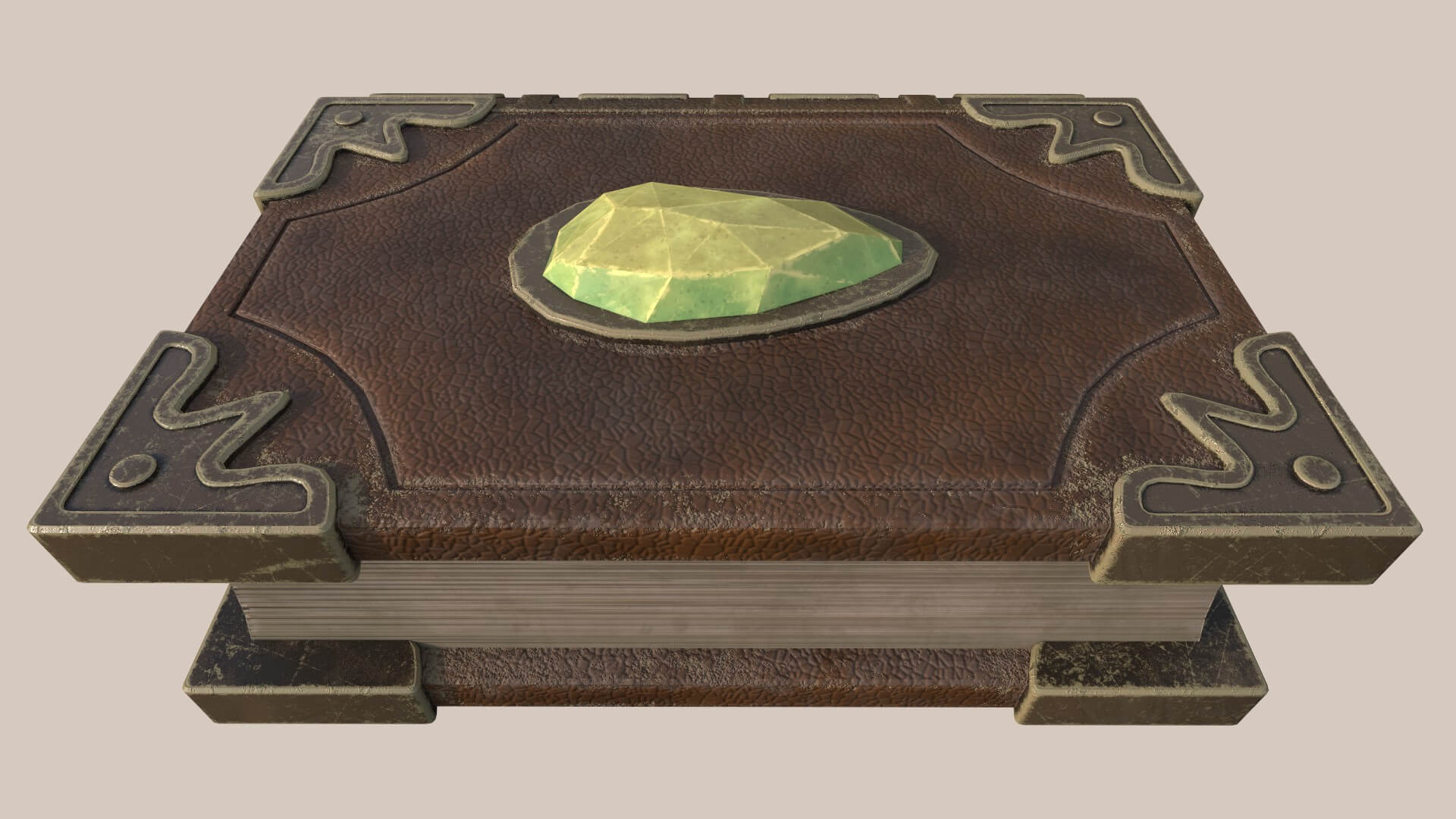 Fantasy Spellbook With Egg Crystal - 3D Model by Art_Teeves