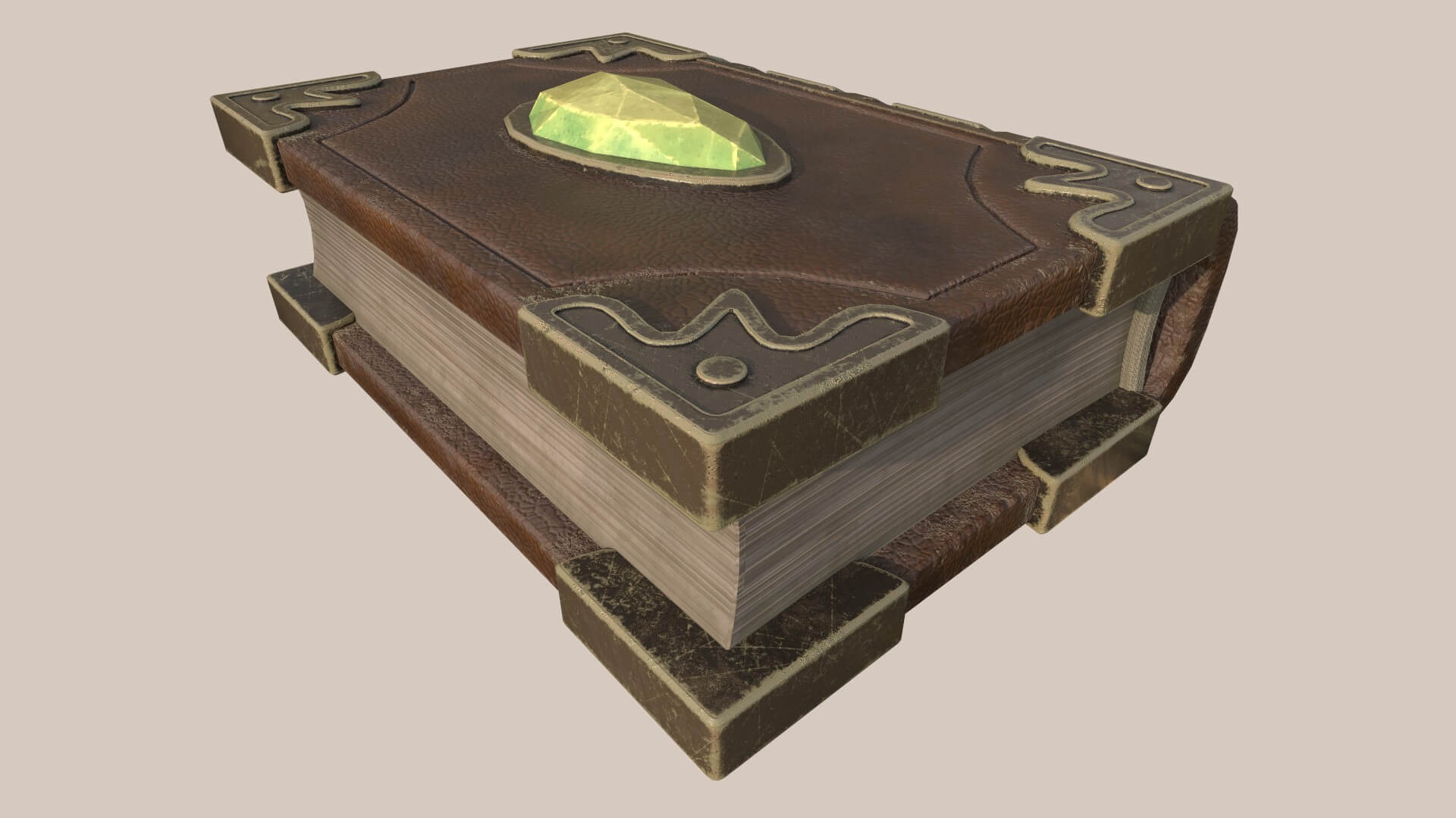Fantasy Spellbook With Egg Crystal - 3D Model by Art_Teeves