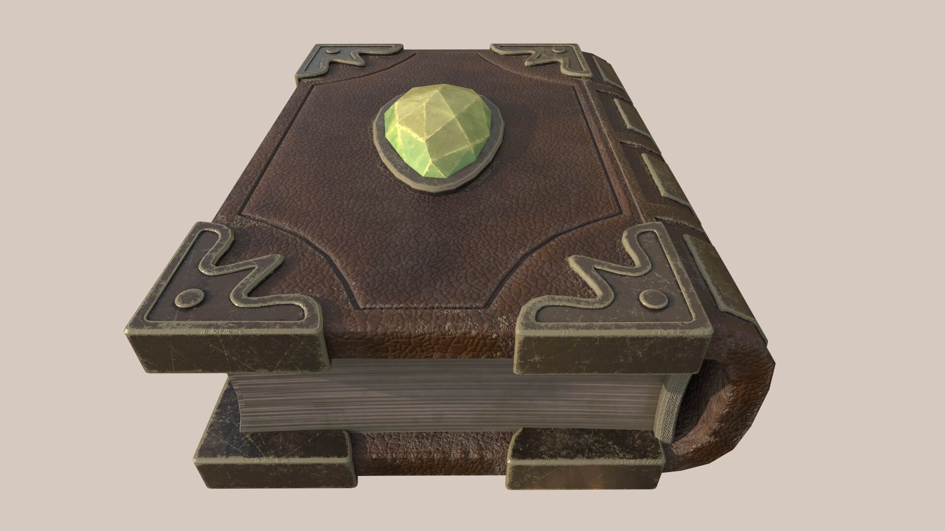 Fantasy Spellbook With Egg Crystal - 3D Model by Art_Teeves