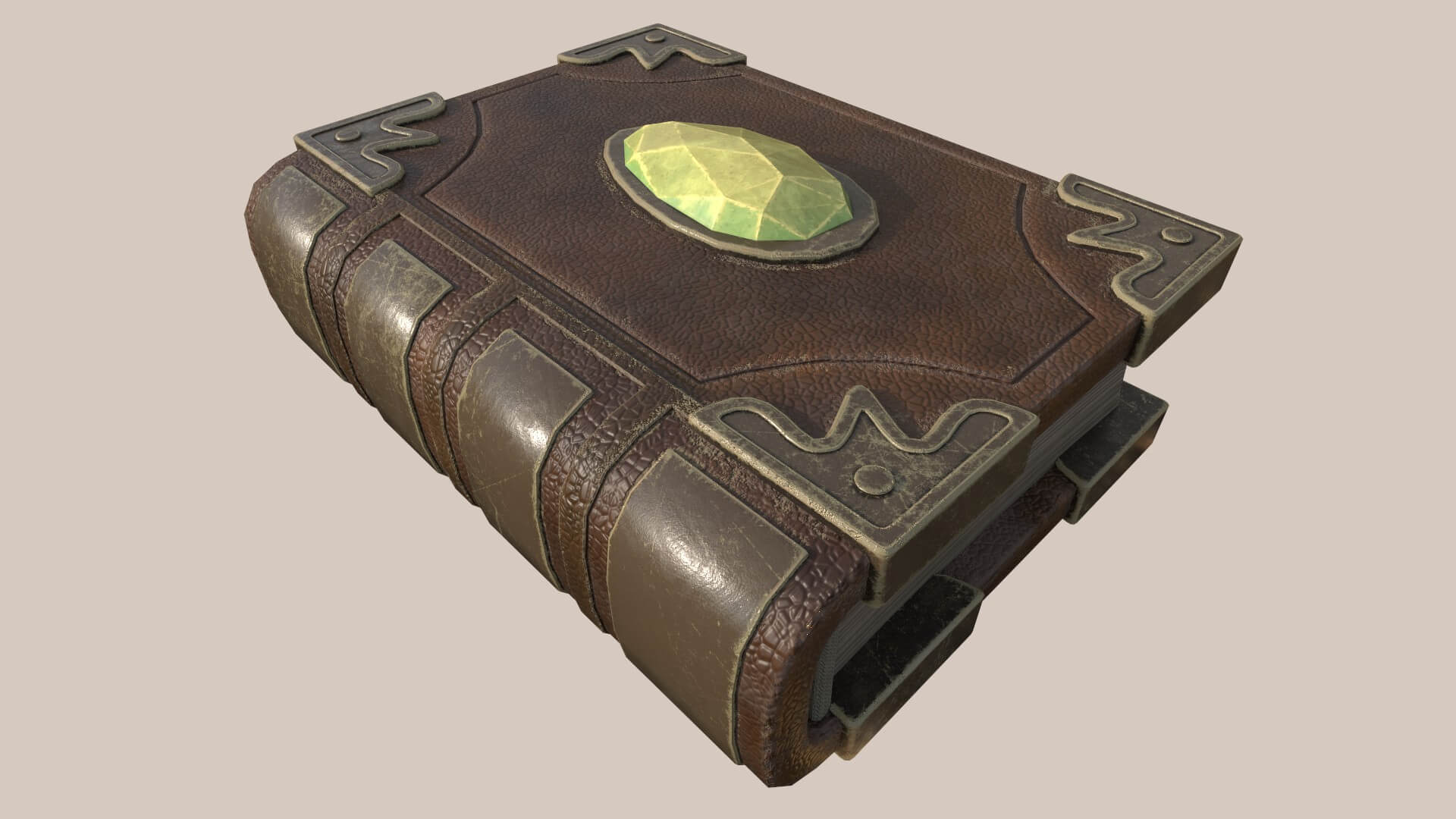 Fantasy Spellbook With Egg Crystal - 3D Model by Art_Teeves