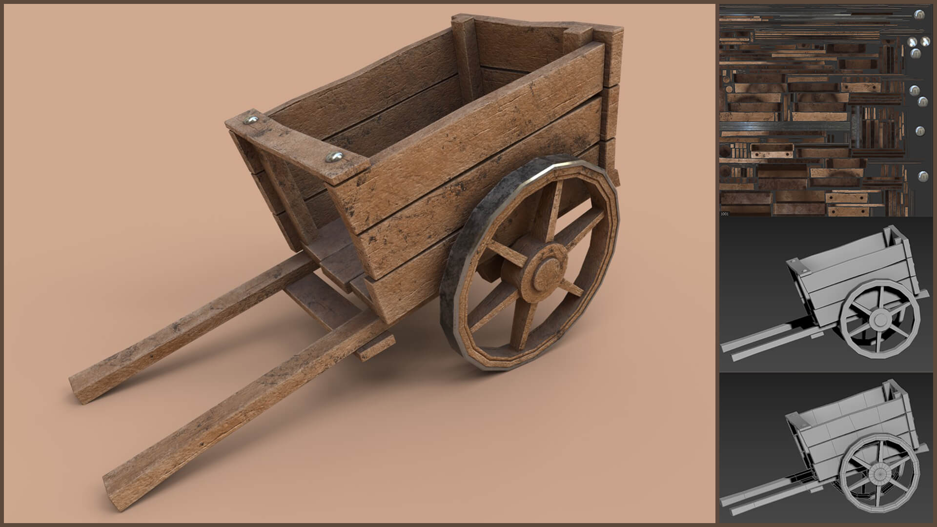 Stylized Cartoony Cart - 3D Model by Art_Teeves