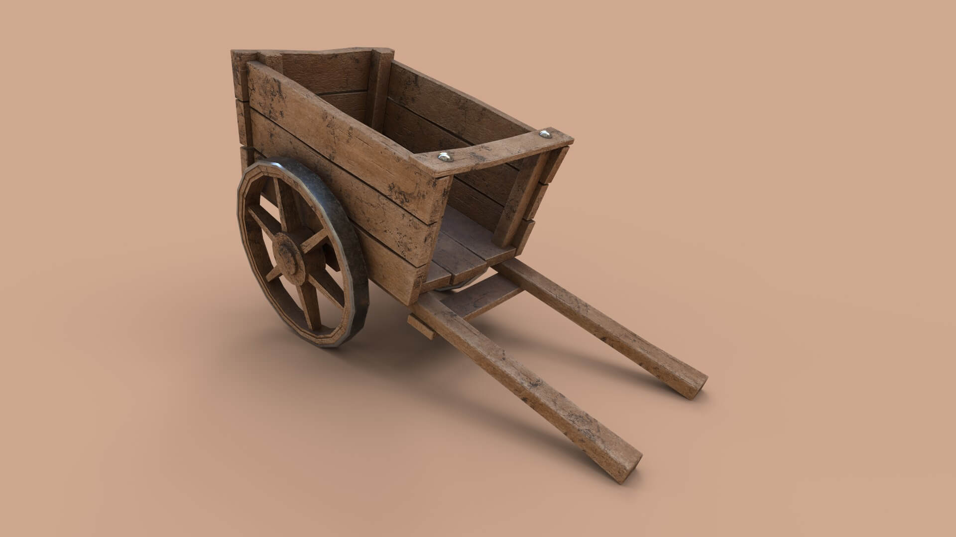 Stylized Cartoony Cart - 3D Model by Art_Teeves