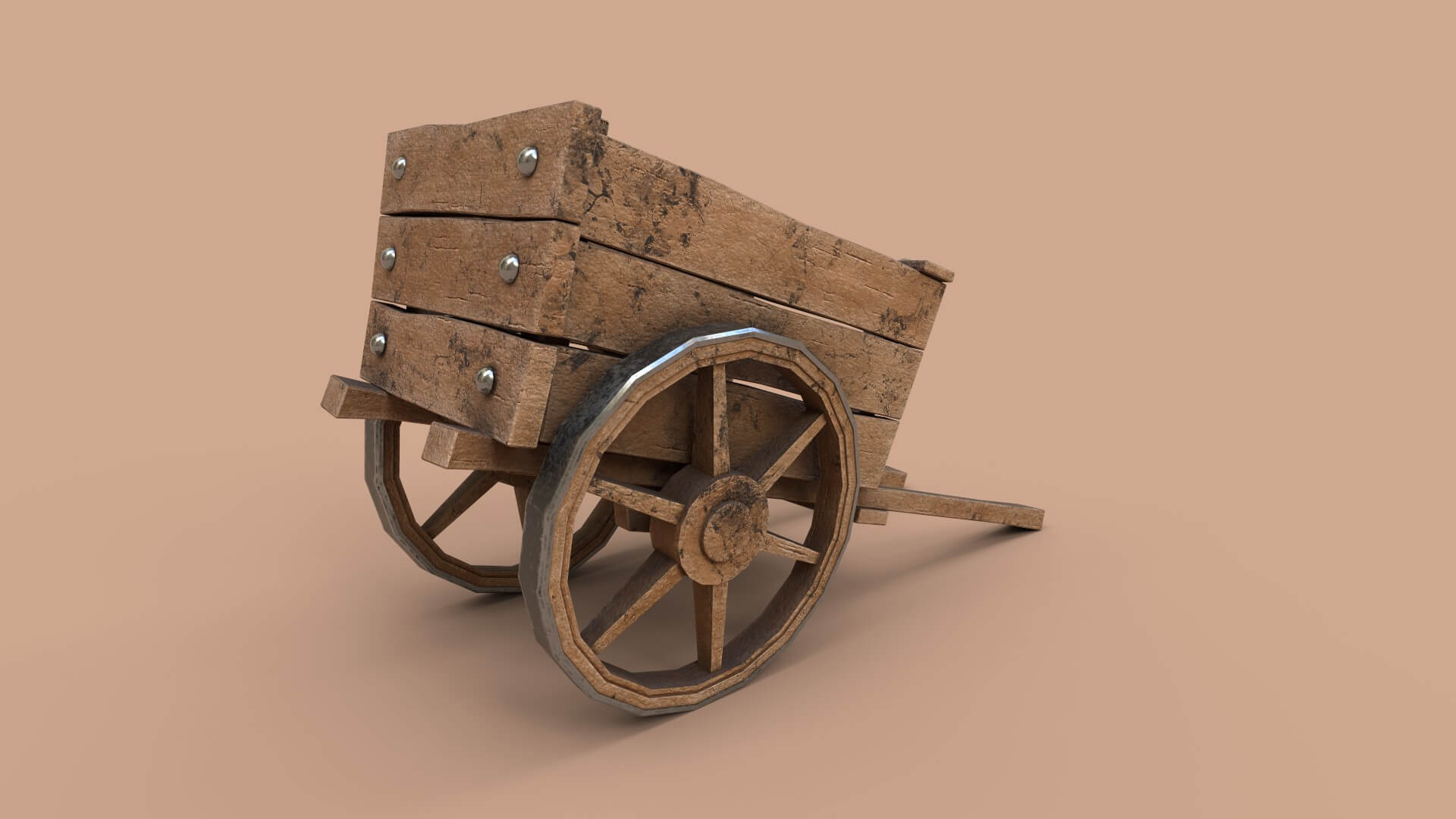 Stylized Cartoony Cart - 3D Model by Art_Teeves