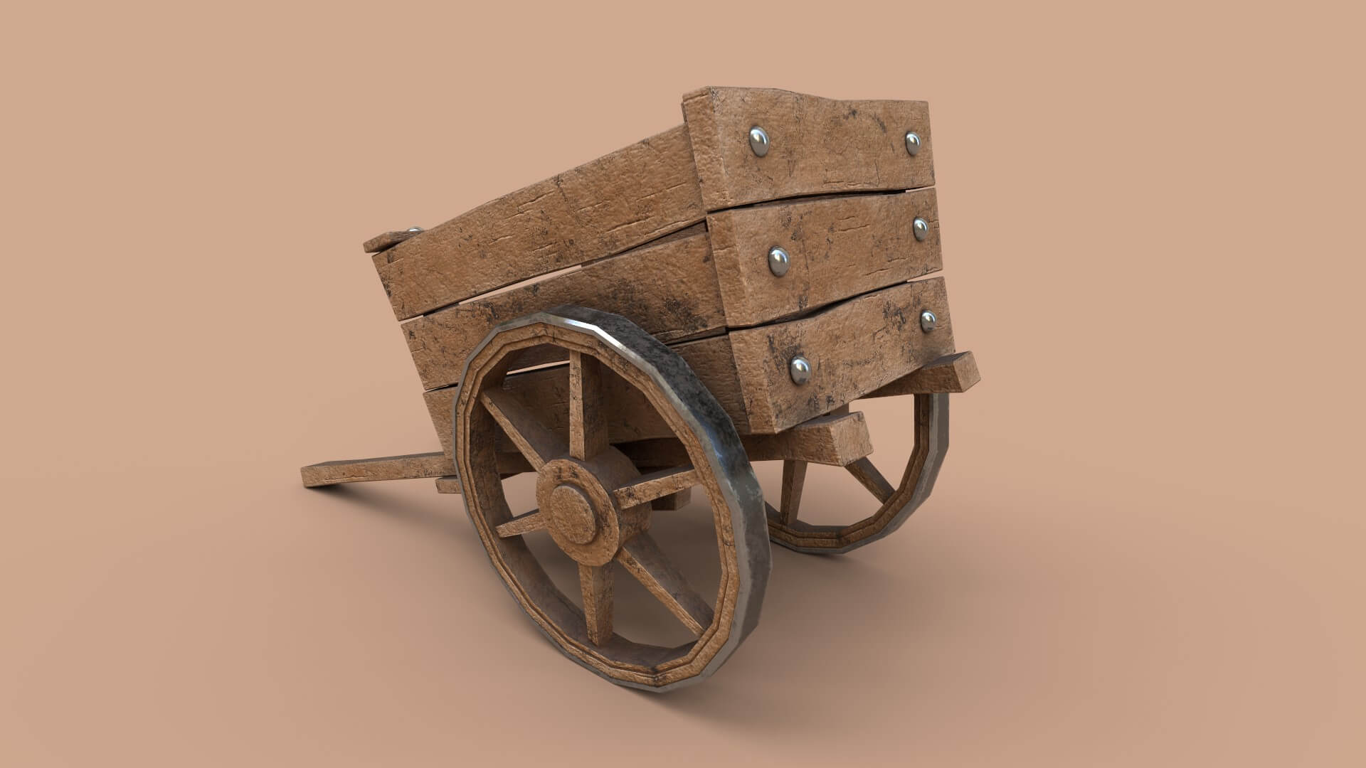 Stylized Cartoony Cart - 3D Model by Art_Teeves