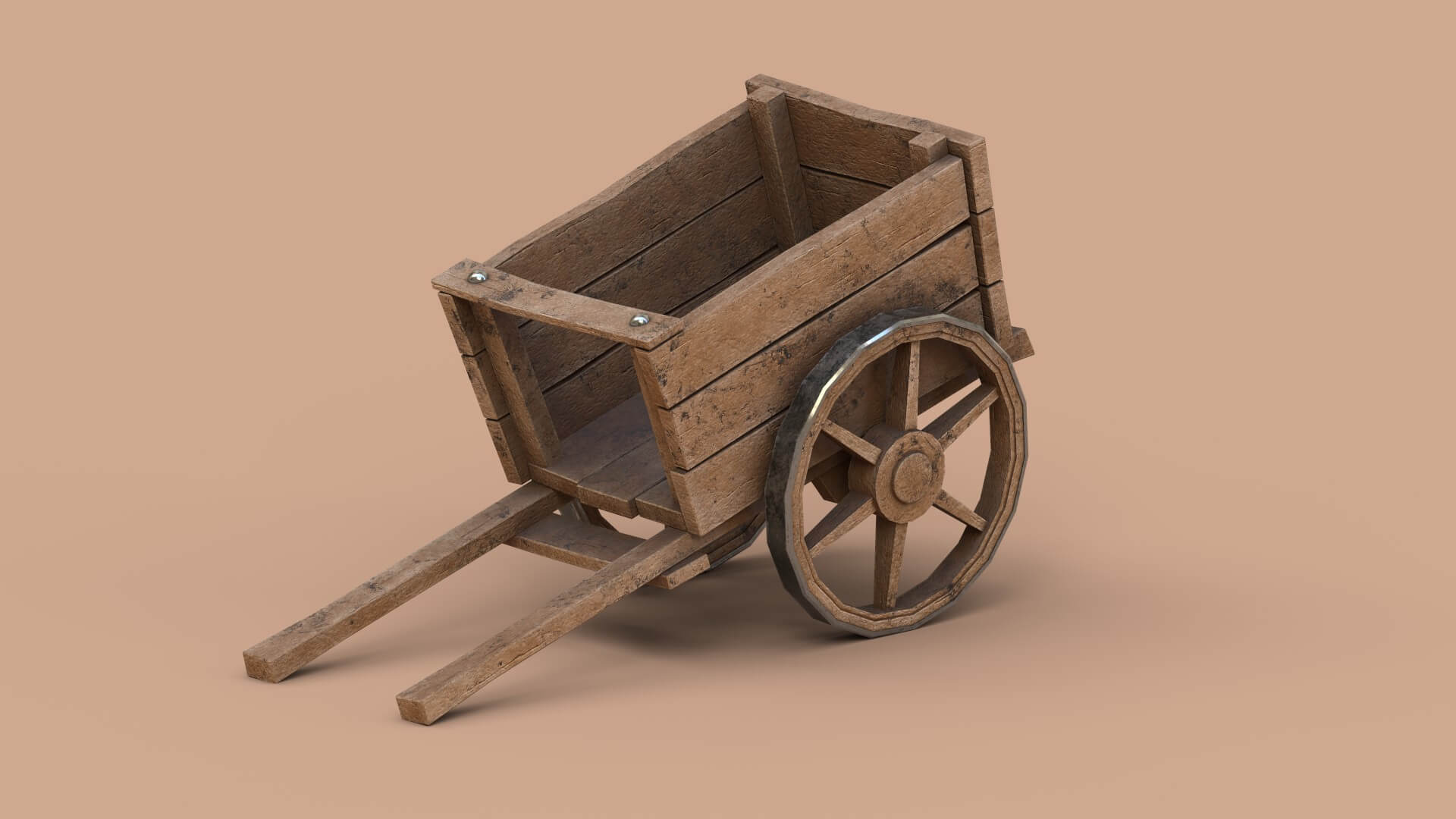 Stylized Cartoony Cart - 3D Model by Art_Teeves