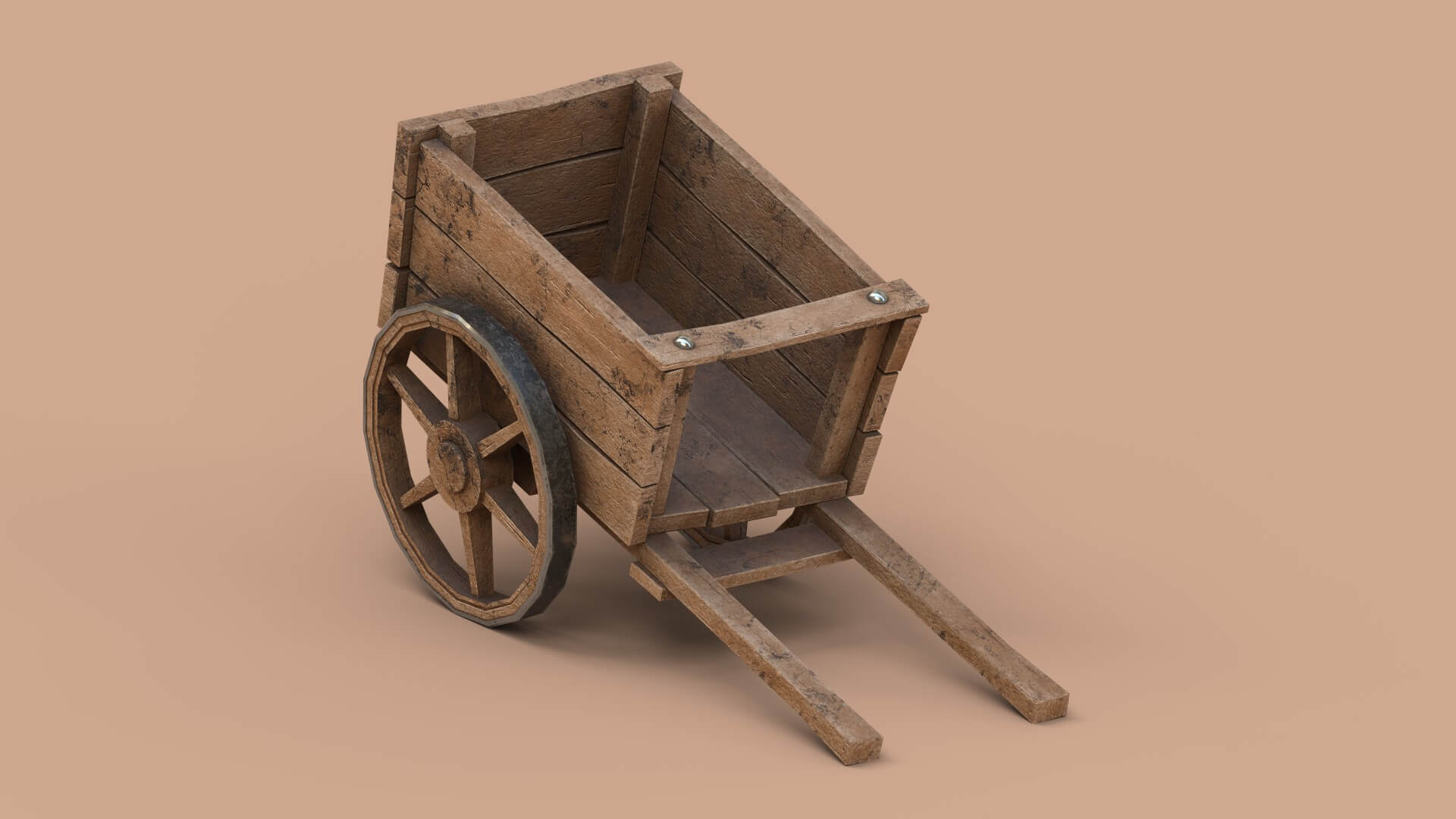 Stylized Cartoony Cart - 3D Model by Art_Teeves