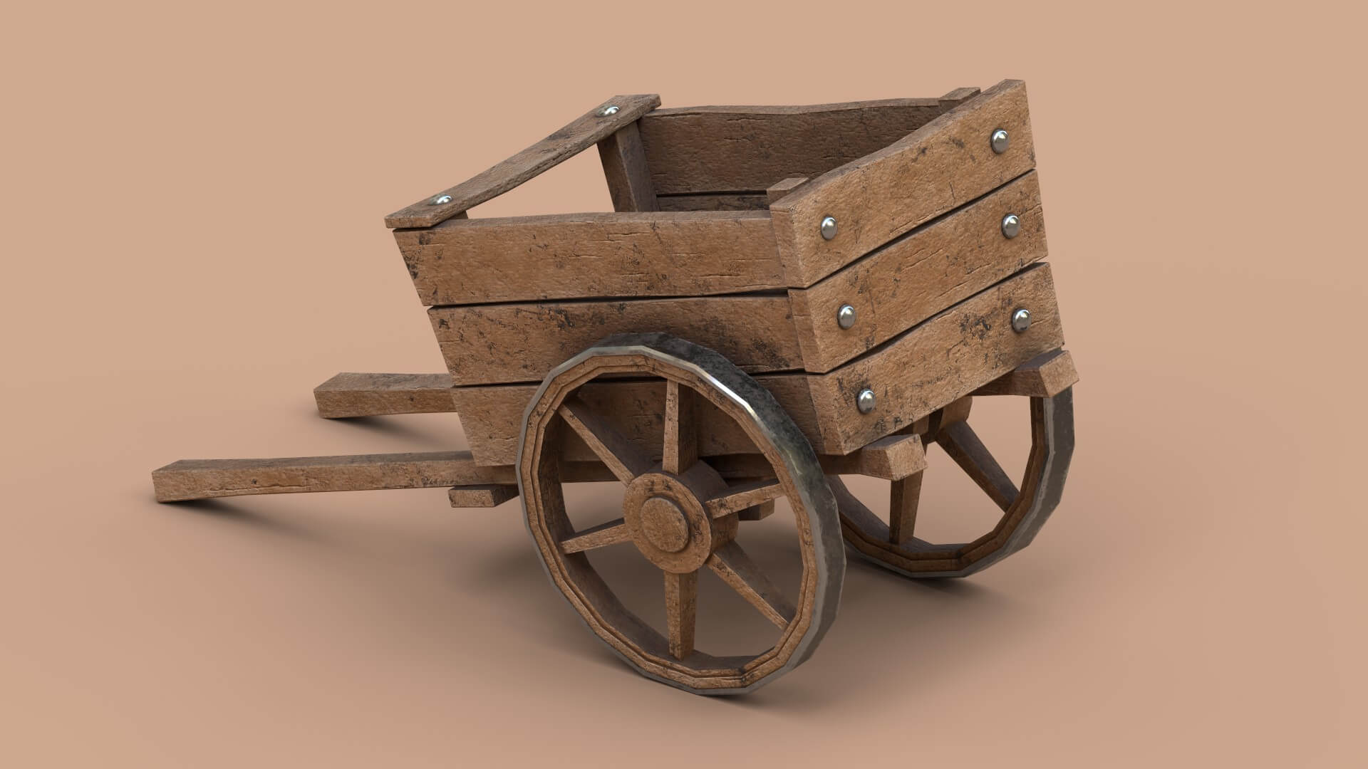 Stylized Cartoony Cart - 3D Model by Art_Teeves