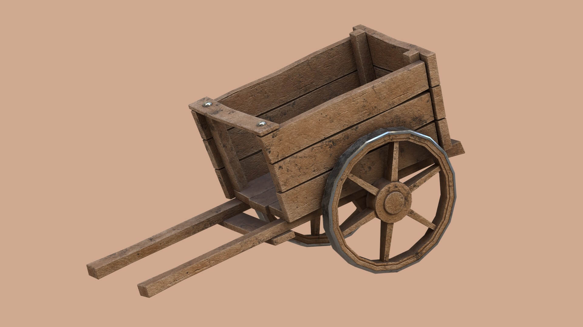 Stylized Cartoony Cart - 3D Model by Art_Teeves