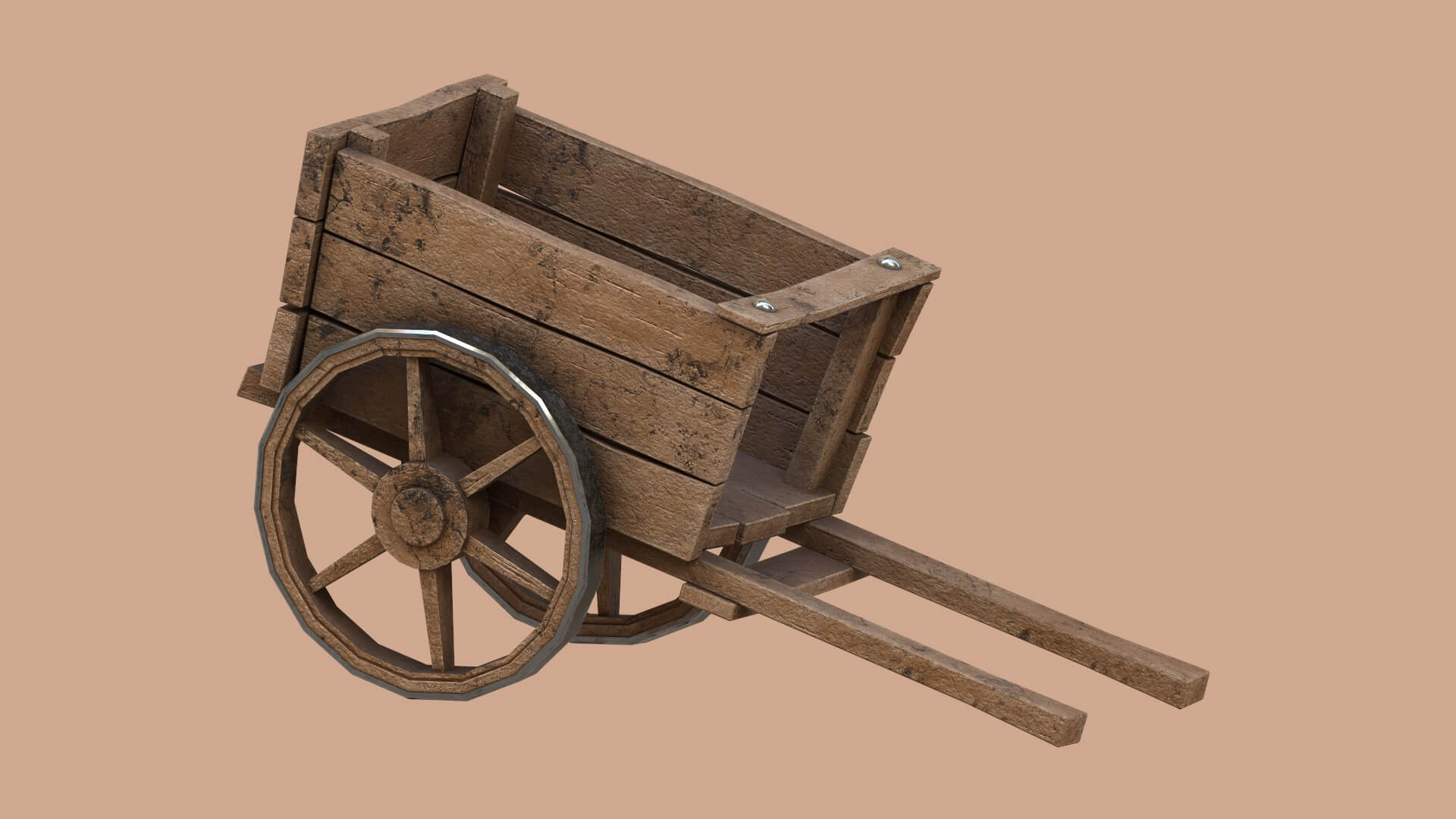 Stylized Cartoony Cart - 3D Model by Art_Teeves