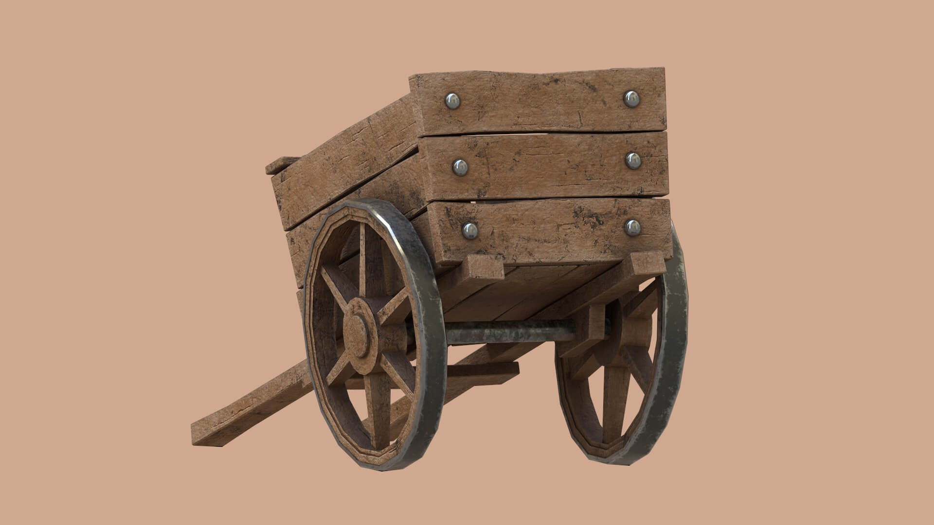Stylized Cartoony Cart - 3D Model by Art_Teeves
