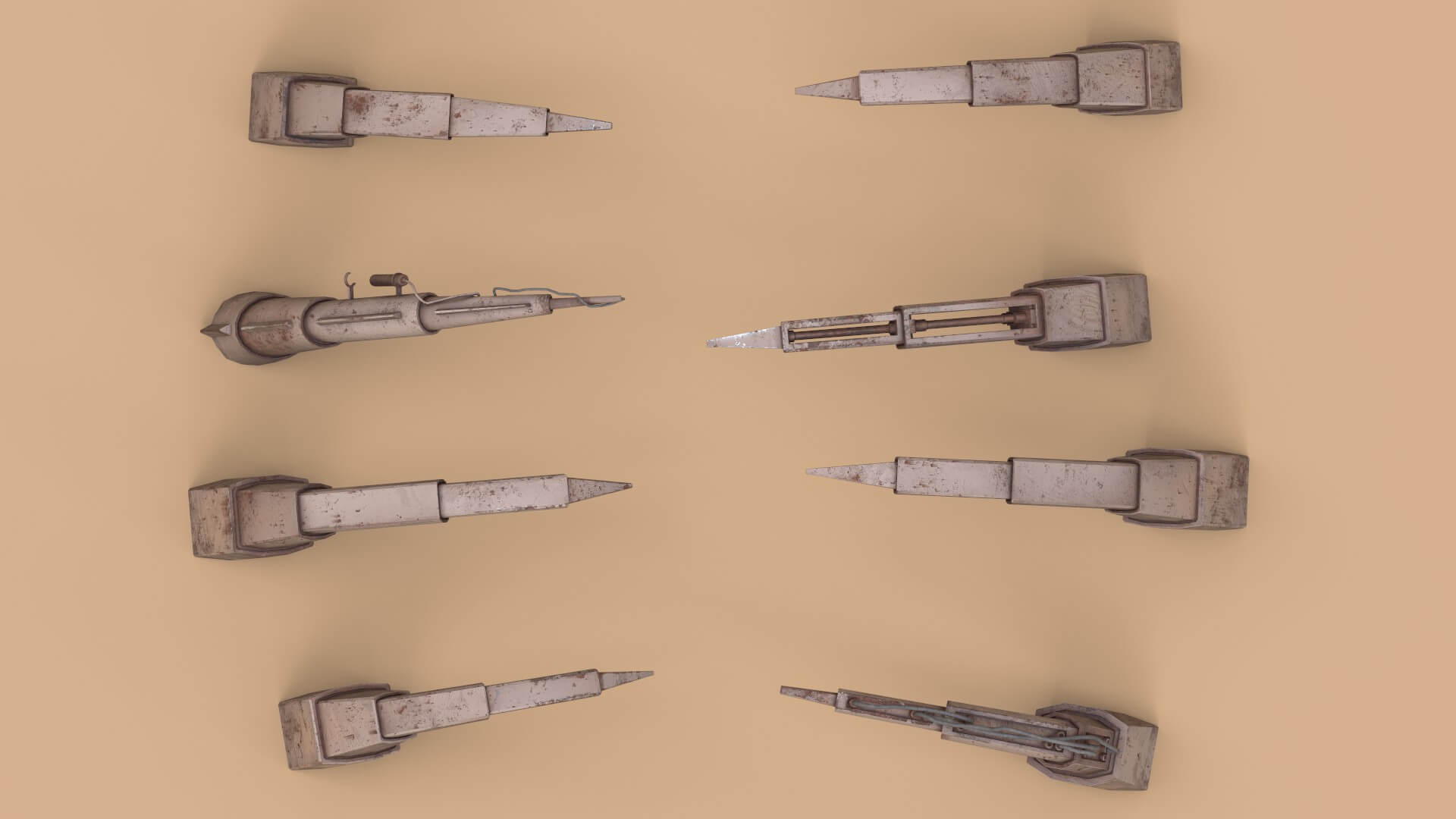 Post-Apocalypse Stylized Robot Rib Ruins 3D Model by Art_Teeves