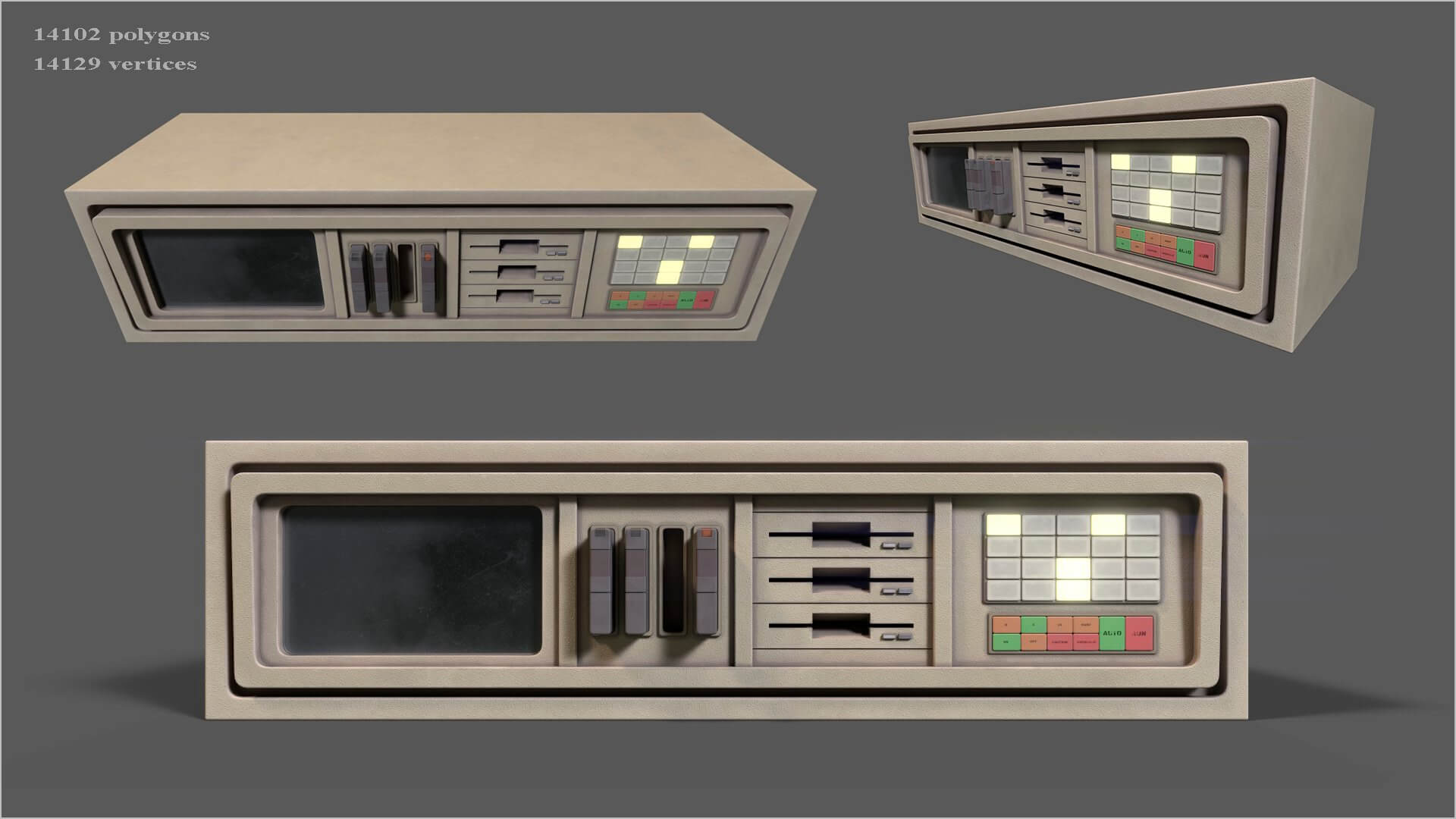 Retrofuturism Sci-fi Cartridge Console 3D Model by Art_Teeves