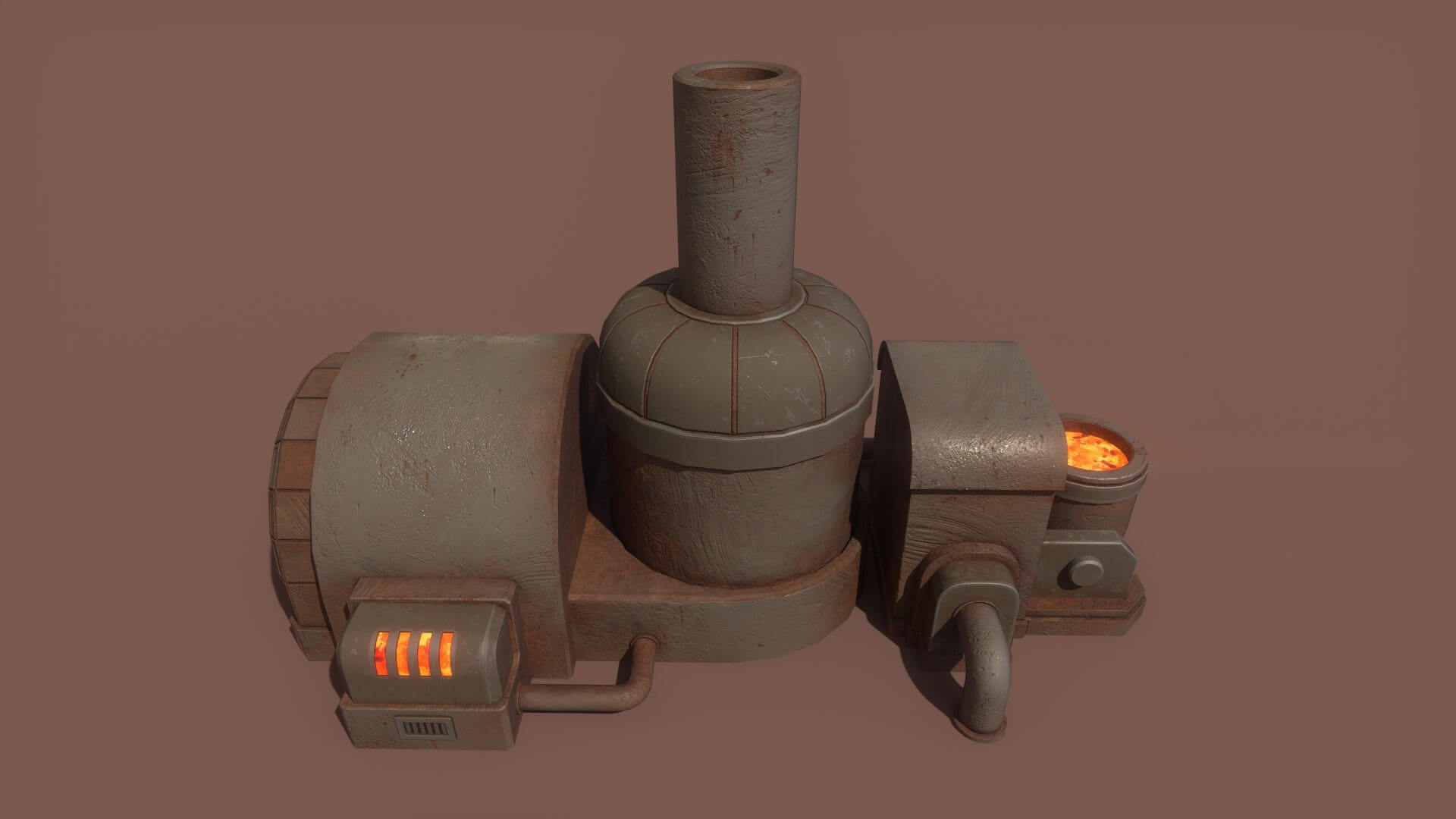 Retrofuturism Stylized Scifi Megaforge - 3D Model by Art_Teeves